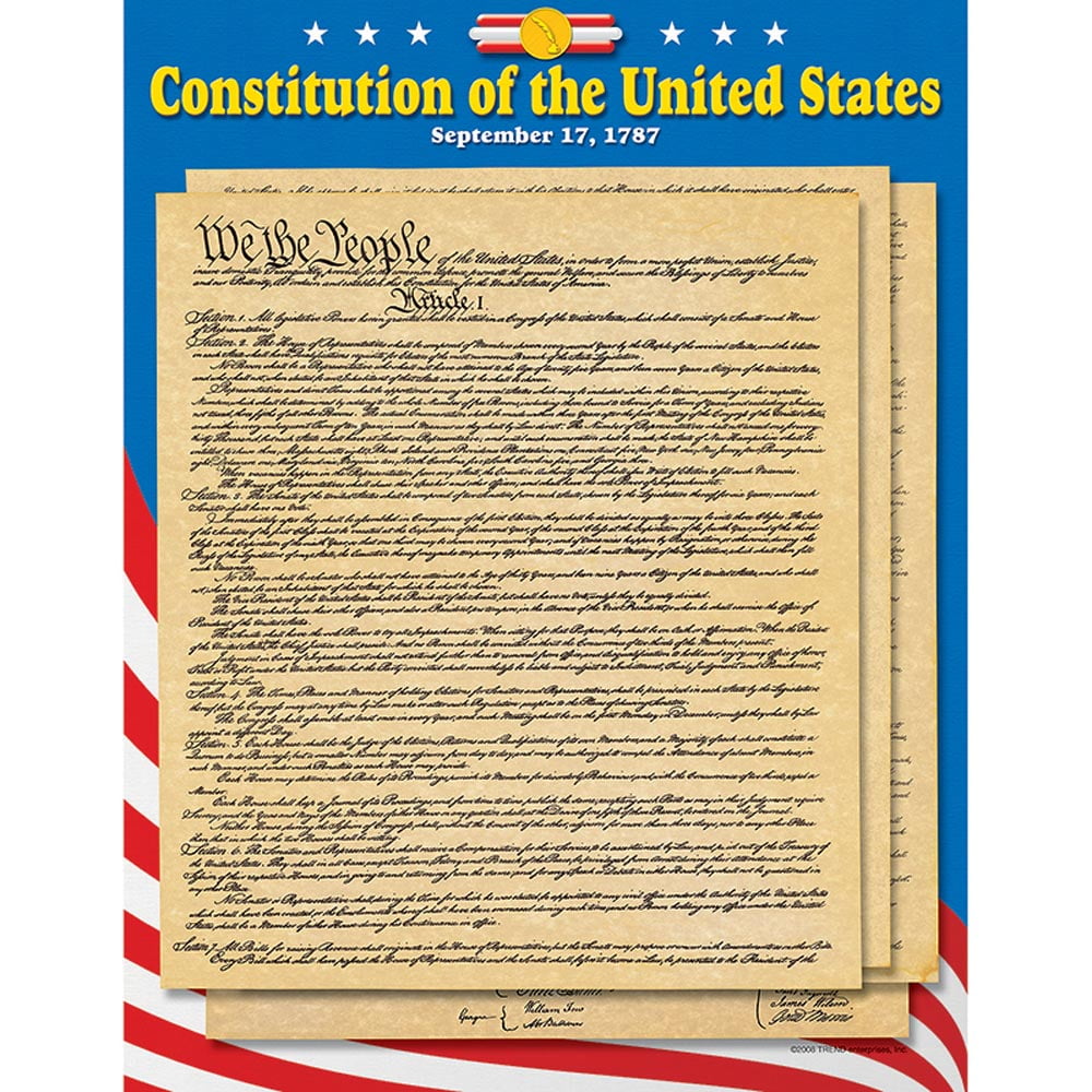 U.S. Constitution Learning Chart 17x22 [T38253] - Walmart.com