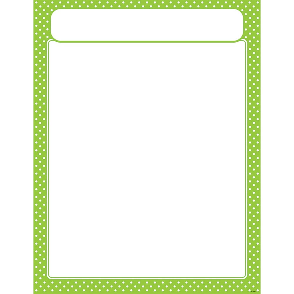 T-38617 - Polka Dots Lime Learning Chart by Trend Enterprises Inc ...