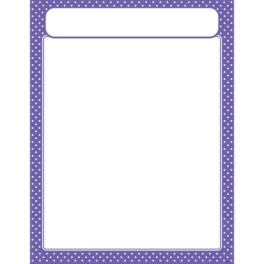 T-38620 - Polka Dots Purple Learning Chart by Trend Enterprises Inc ...