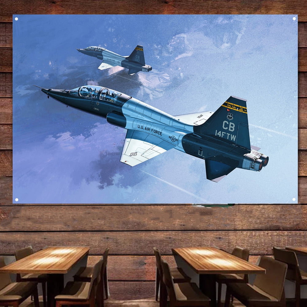 T-38C Talon Fighter Jet Poster Wall Banner & Flag Air Force Military ...