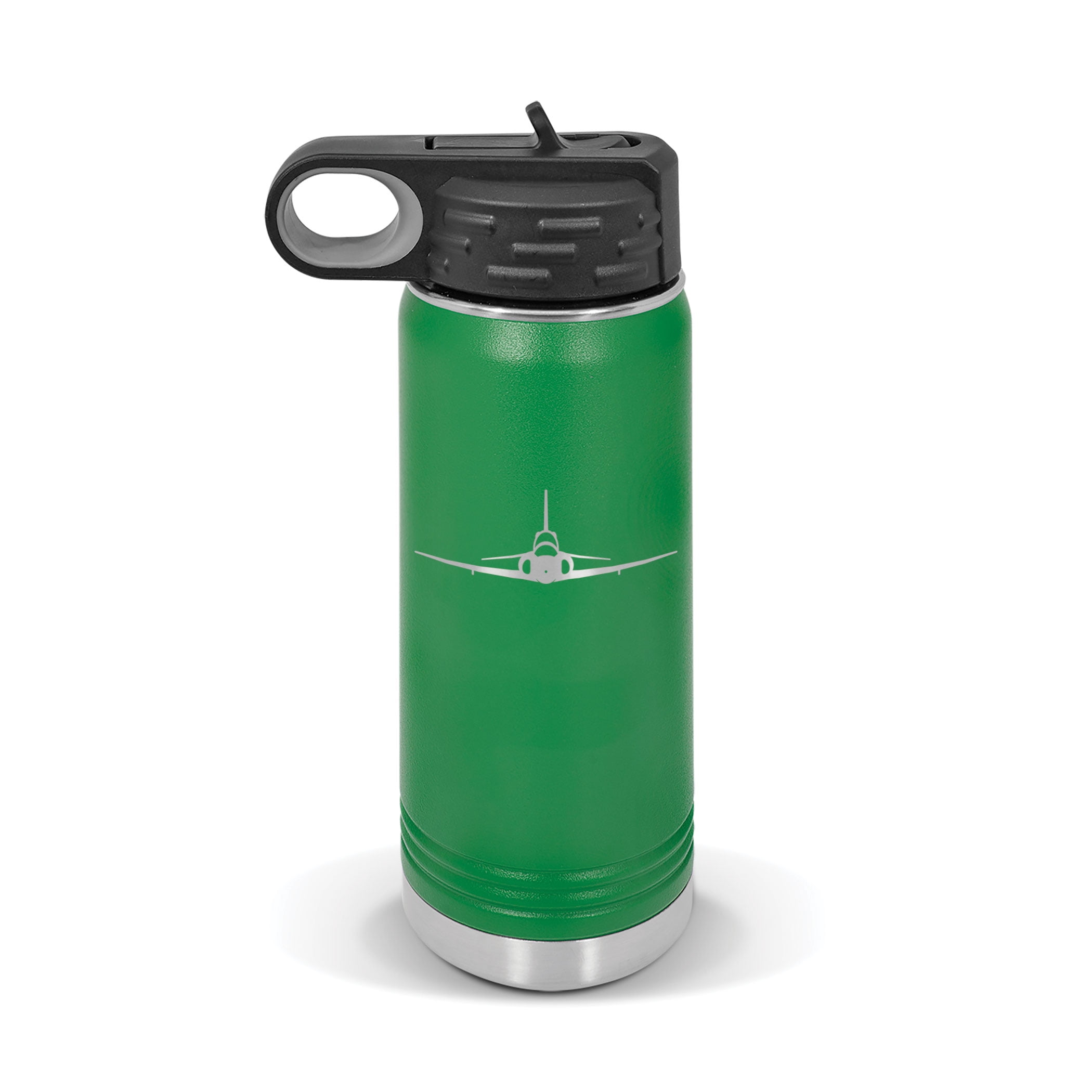 T-45 Goshawk Water Bottle 20 oz - Laser Engraved w/ Flip Top Removable ...