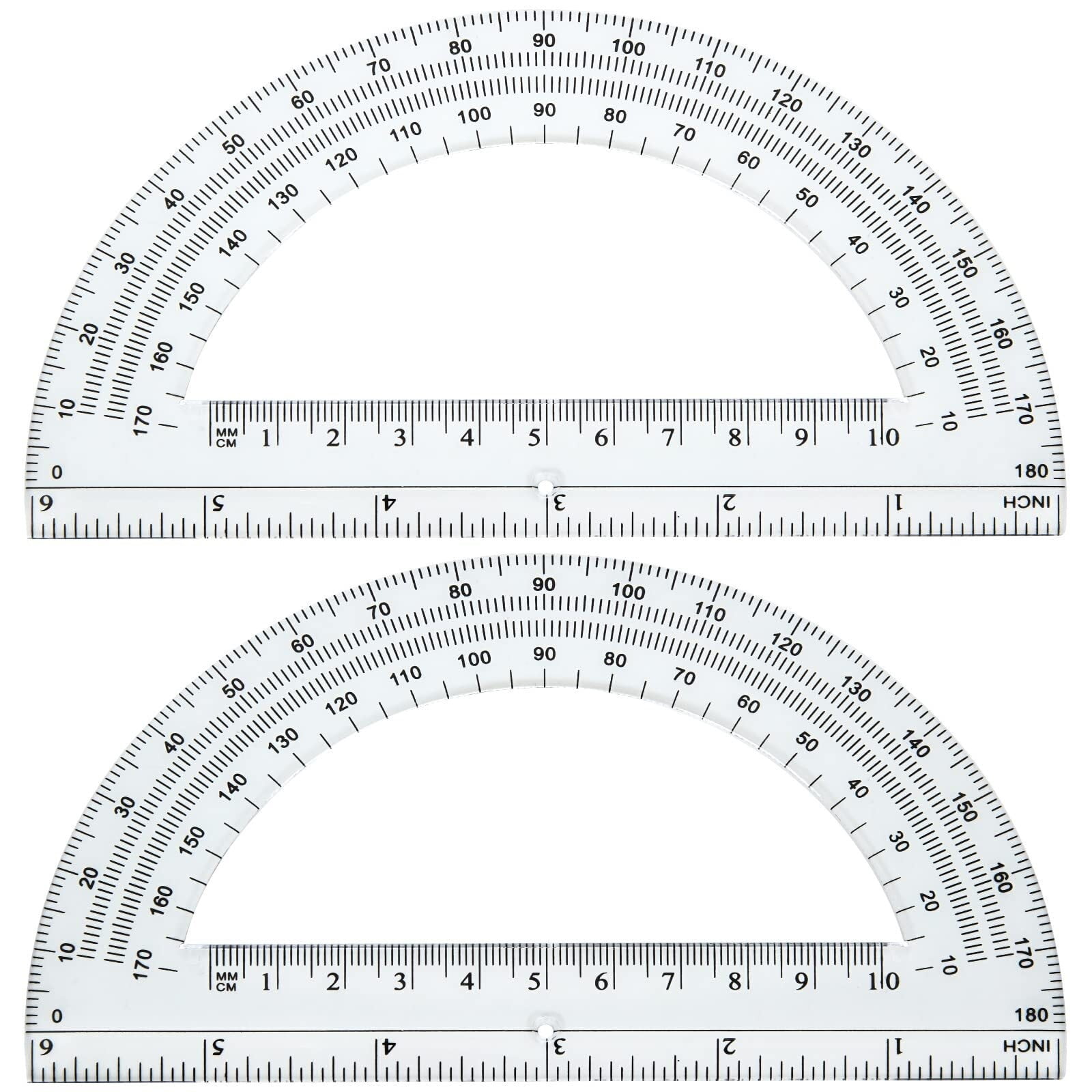 T 48 Pack Clear Protractor 6 Inch, Plastic Protractor Math Protractors ...
