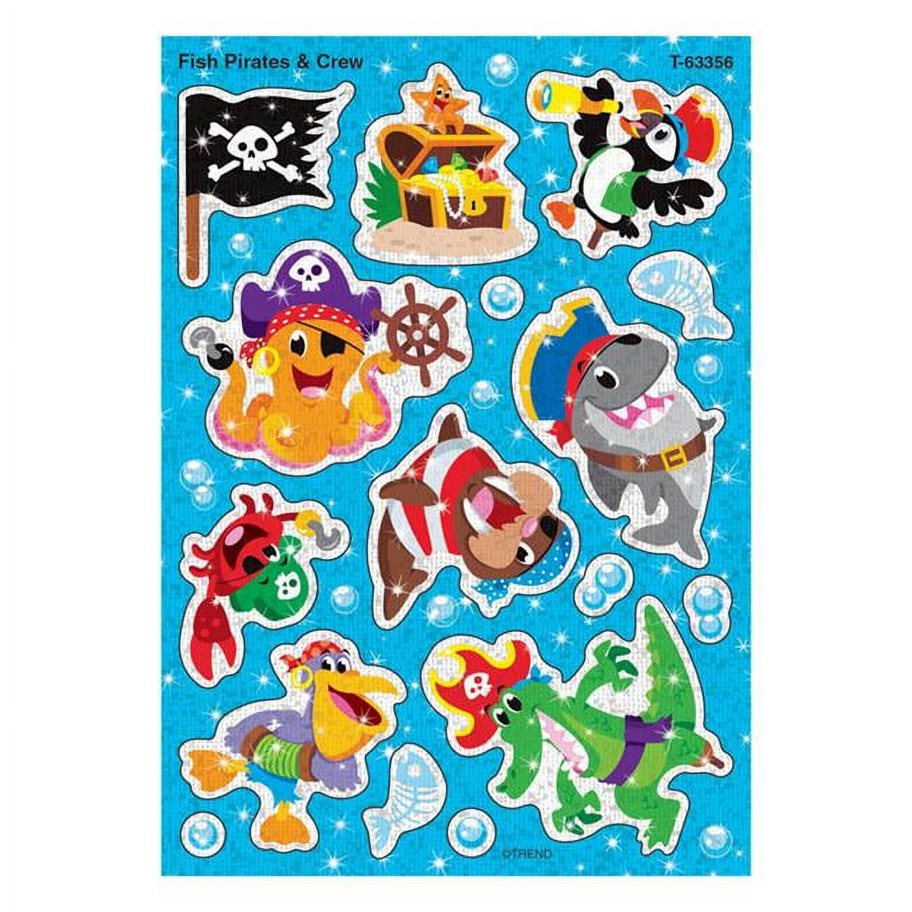 T-63356 - Fish Pirates & Crew Sparkle Stickers, 32 Count by Trend ...
