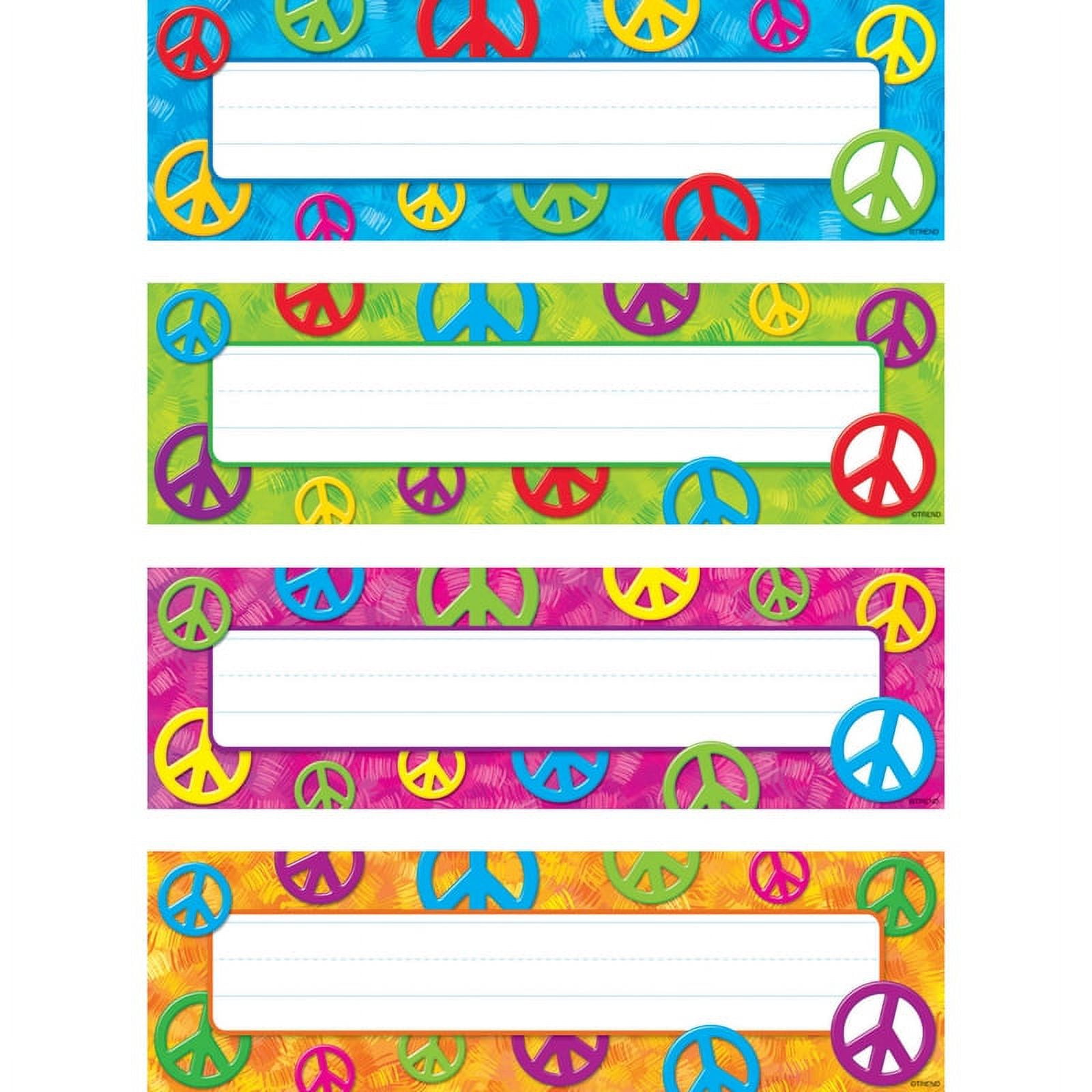 T-69908 - Peace Signs Desk ToppersÂ® Name Plates Variety Pack by Trend ...