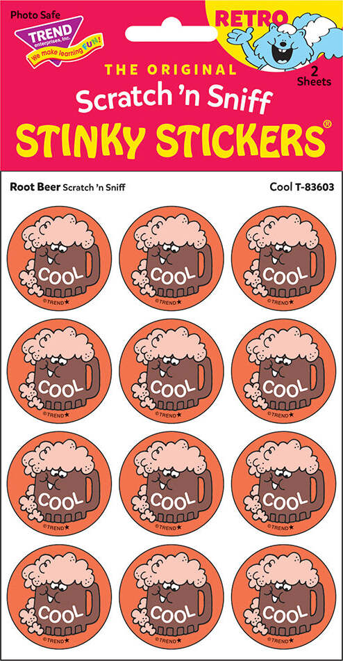 T-83603 - Cool/Root Beer Scented Stickers, Pack of 24 by Trend ...