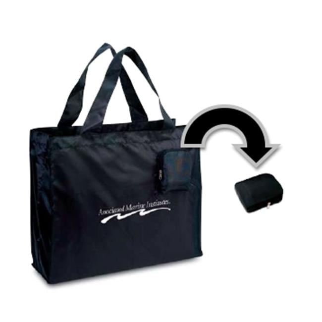 T-A Premium 06-815 18.5 x 18 x 6 in. Compact Foldable Tote Bag - Black ...