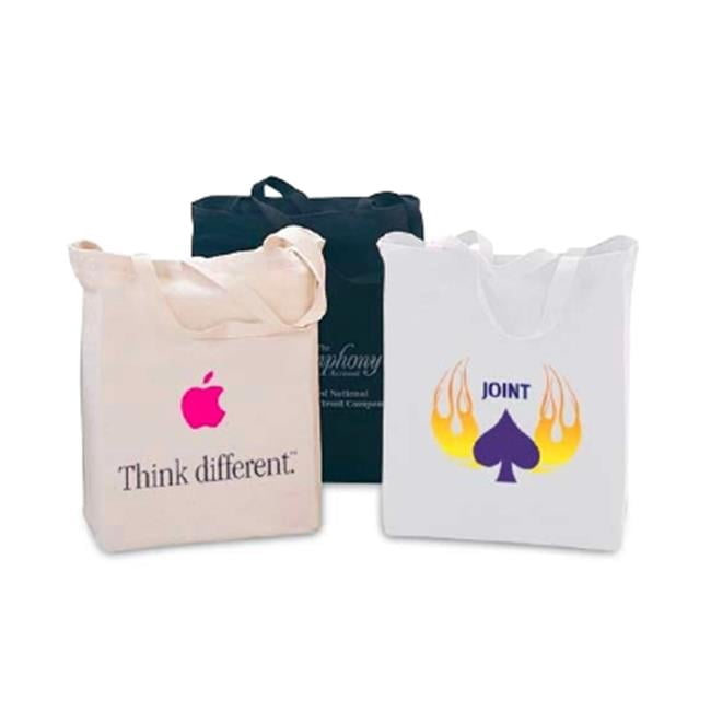 T-A Premium 06-618 15 x 13 x 5.5 in. 12 oz Canvas Open Tote Bag - Black ...