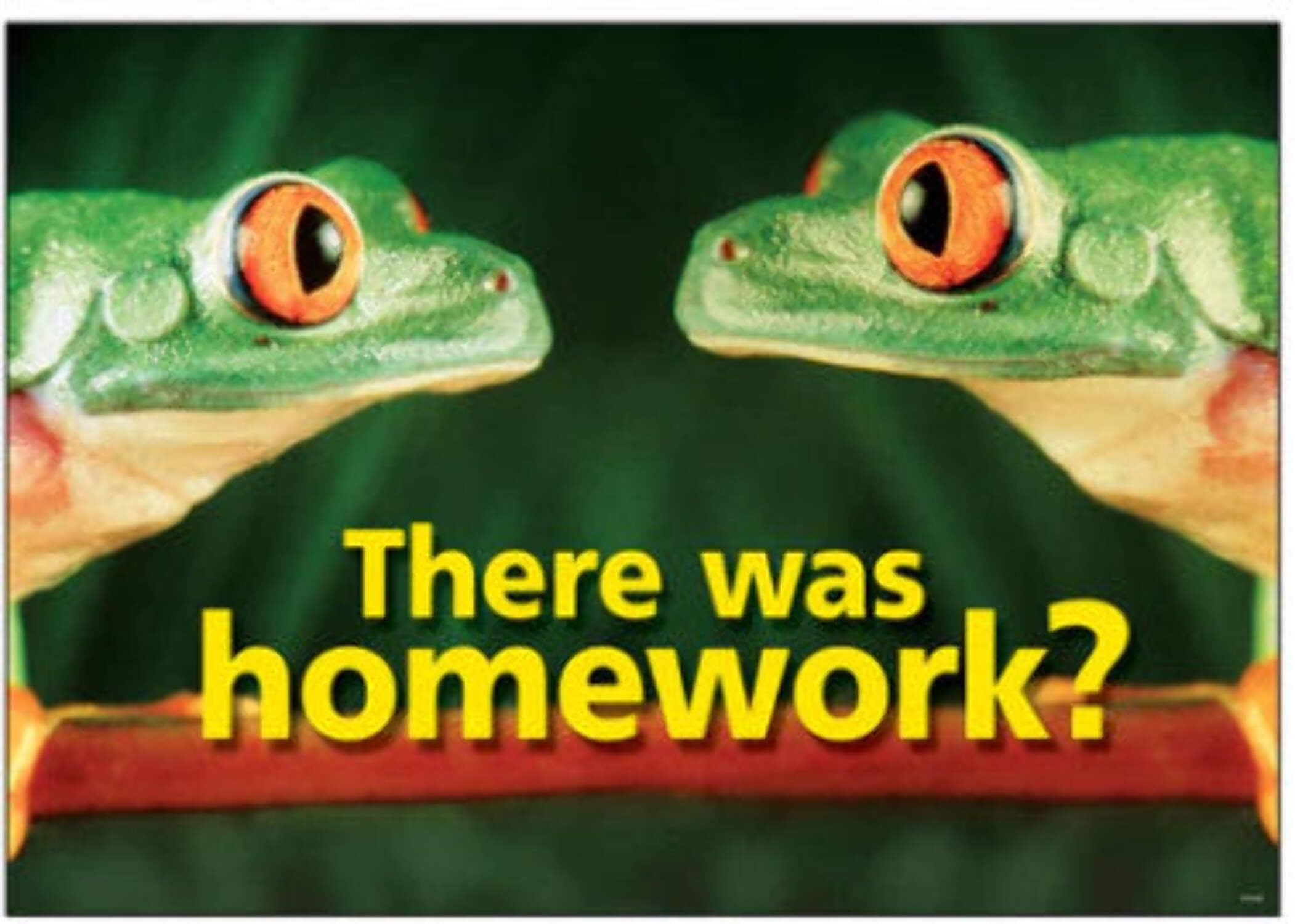 T-A67119 - There was homework? ARGUSÂ® Poster by Trend Enterprises Inc ...