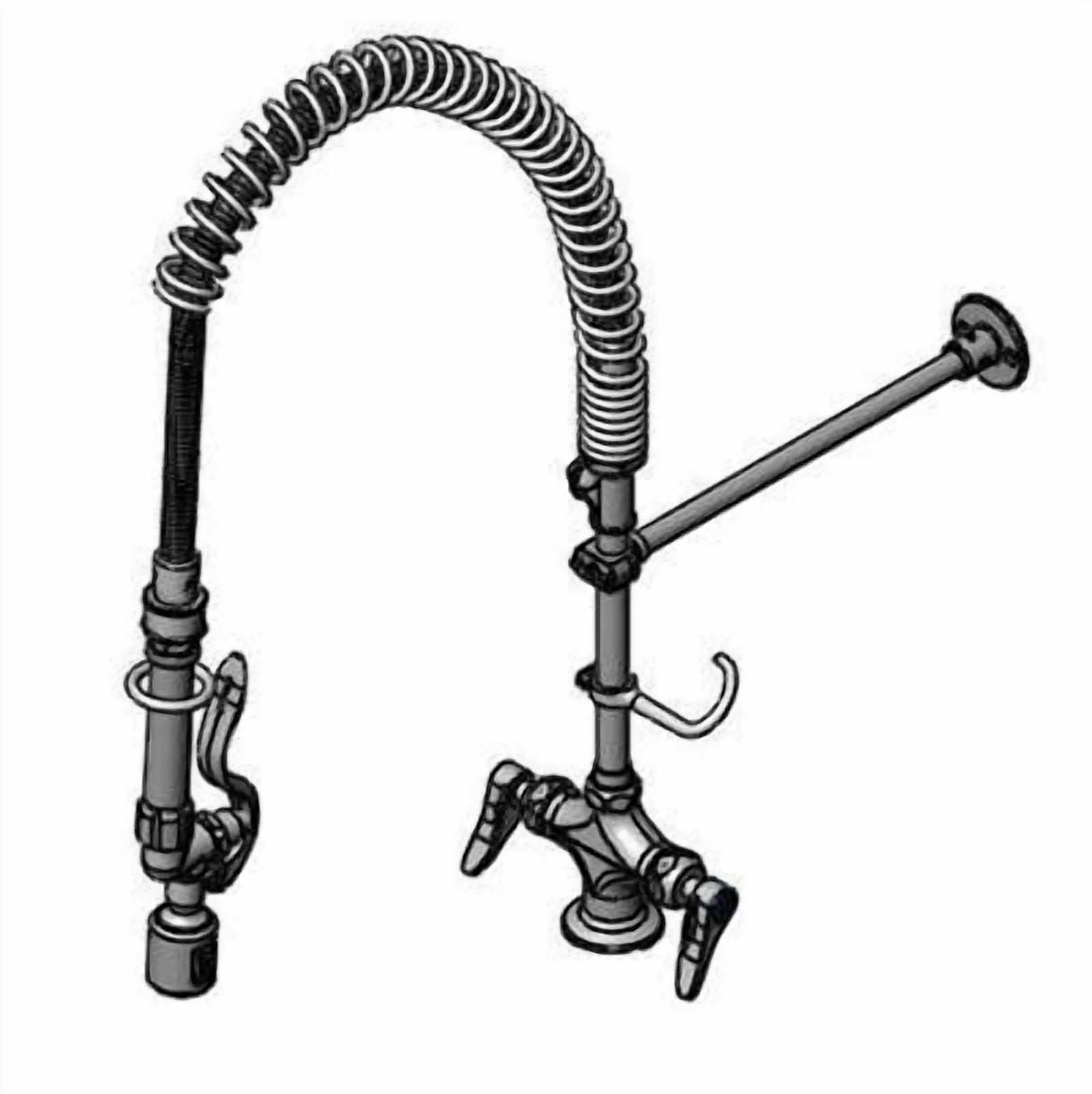 T&S Brass - EasyInstall Pre-Rinse, Single Hole Base, Ceramas, B-0107-J ...