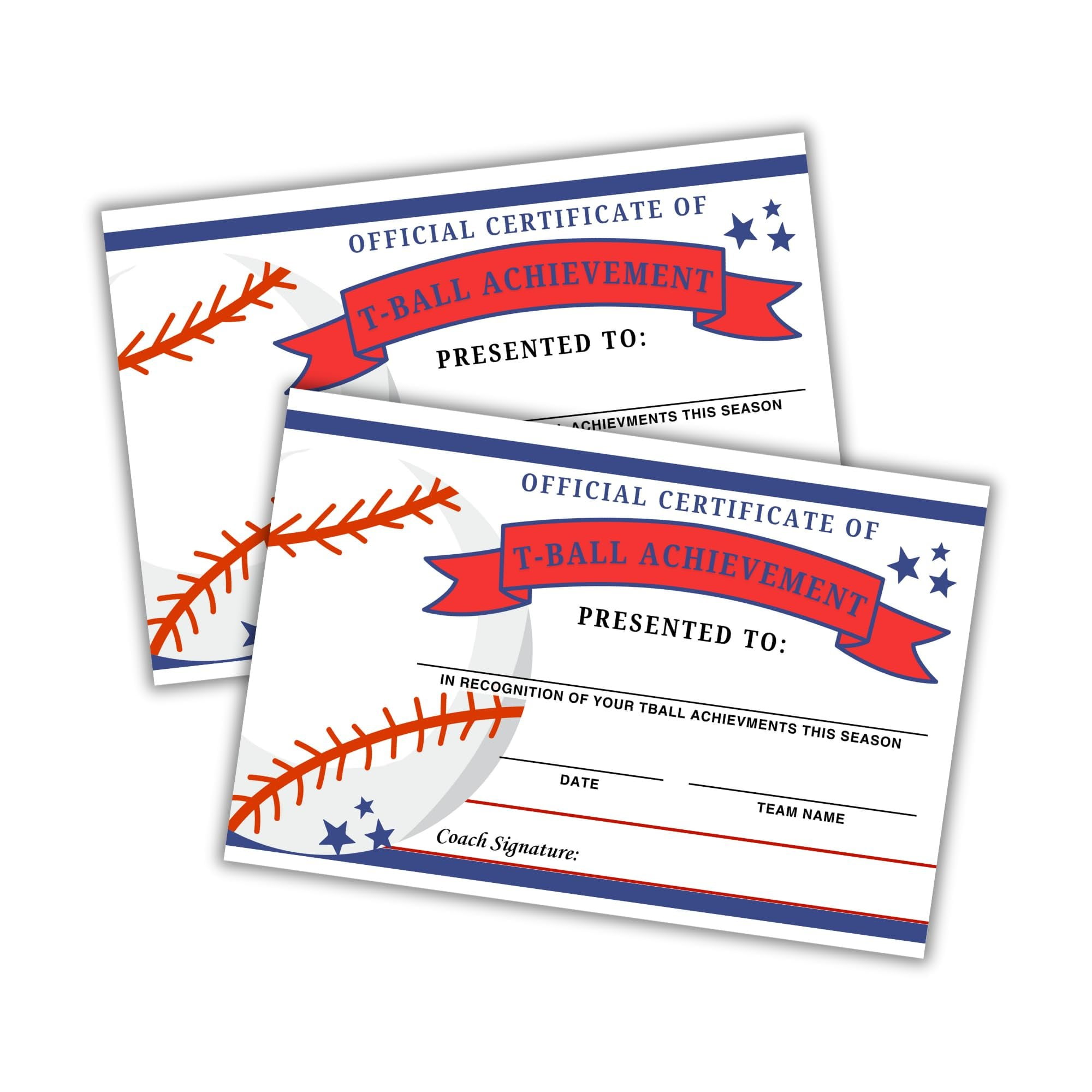 T-Ball Achievement Awards Certificates 30pk 6x9 Cardstock Superlatives ...