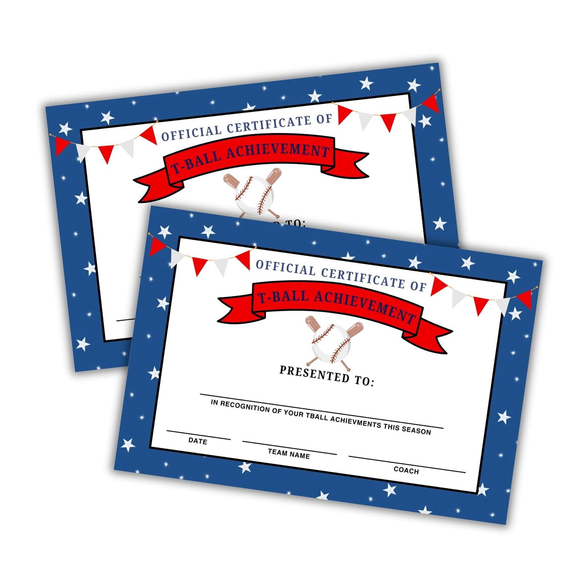 T-Ball Achievement Awards Certificates 30pk 6x9 Cardstock Superlatives ...