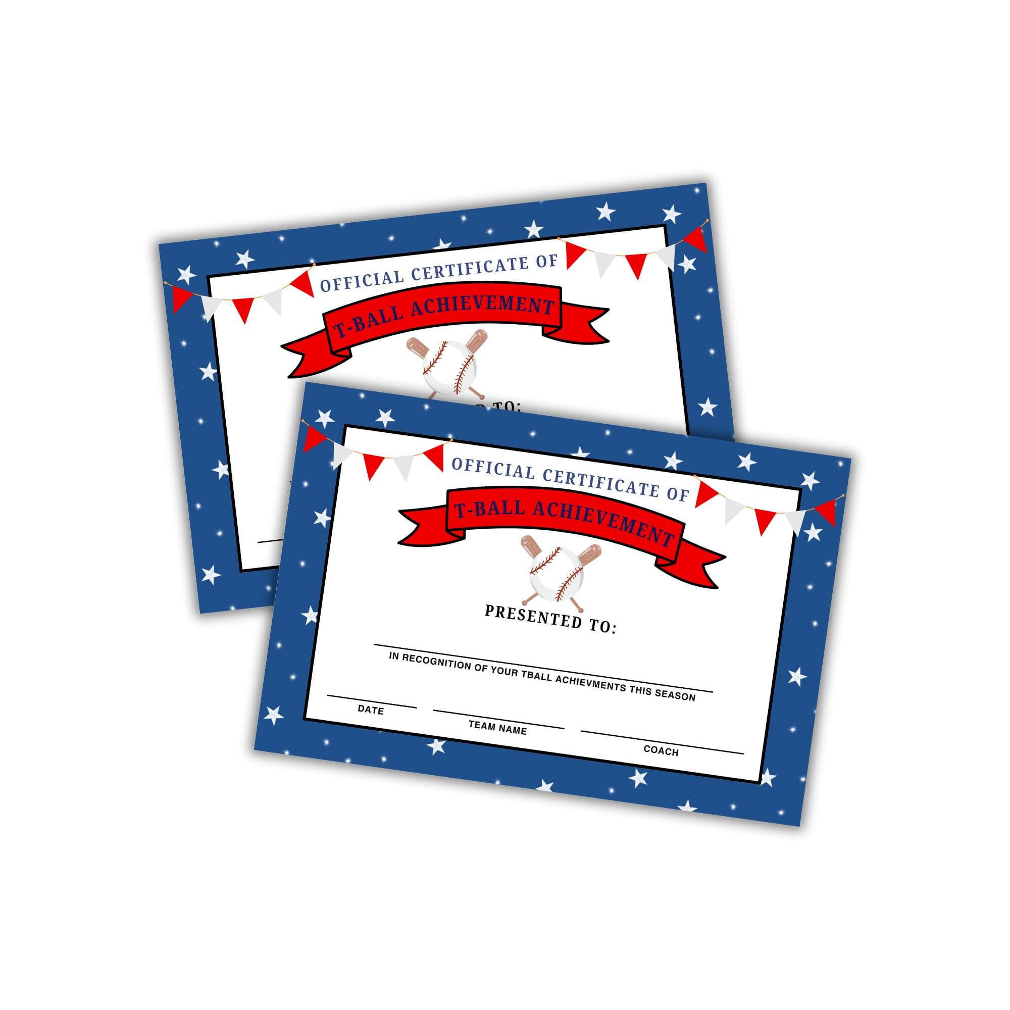 T-Ball Achievement Awards Certificates 30pk 6x9 Cardstock Superlatives ...