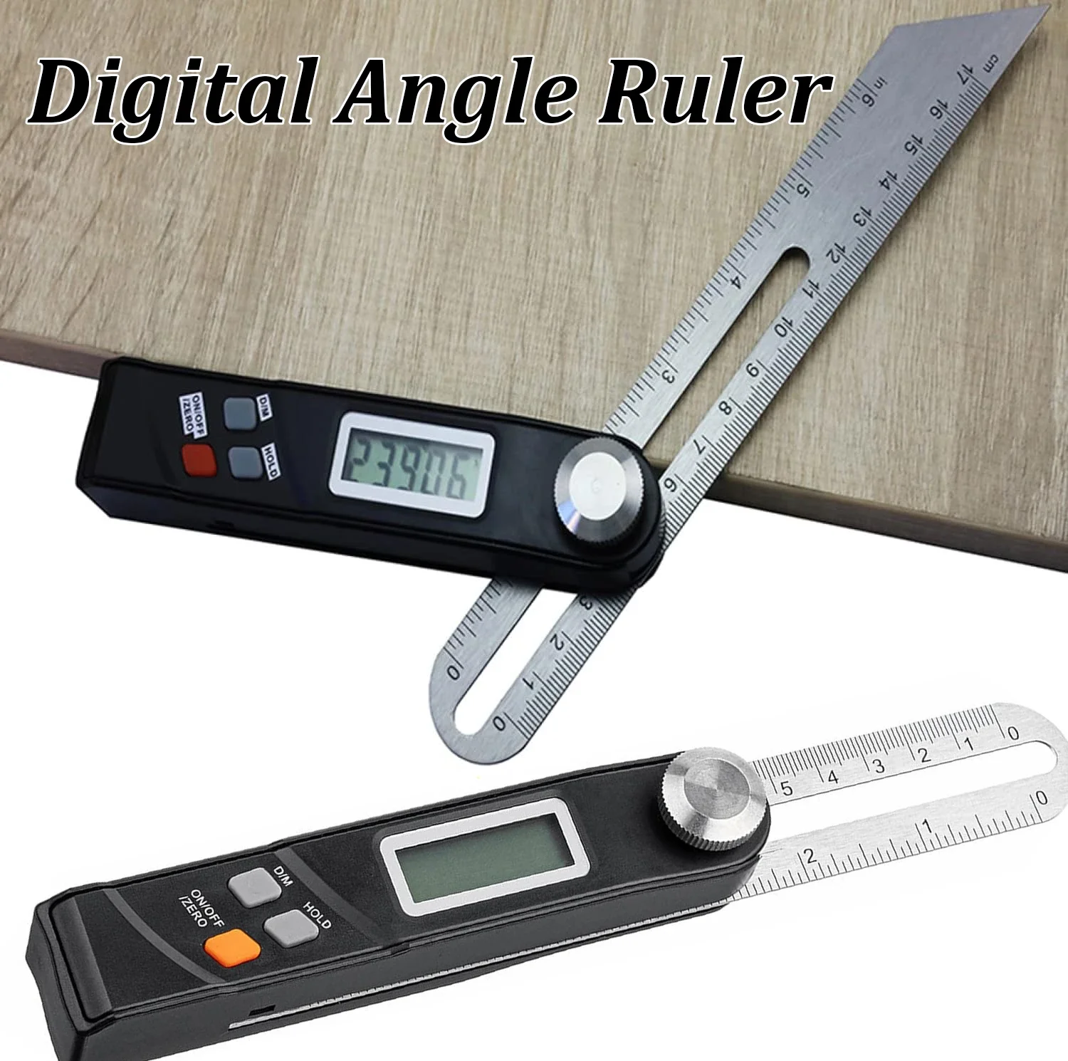T Bevel Digital Angle Ruler with 6in Sliding Stainless Steel Ruler 360 ...