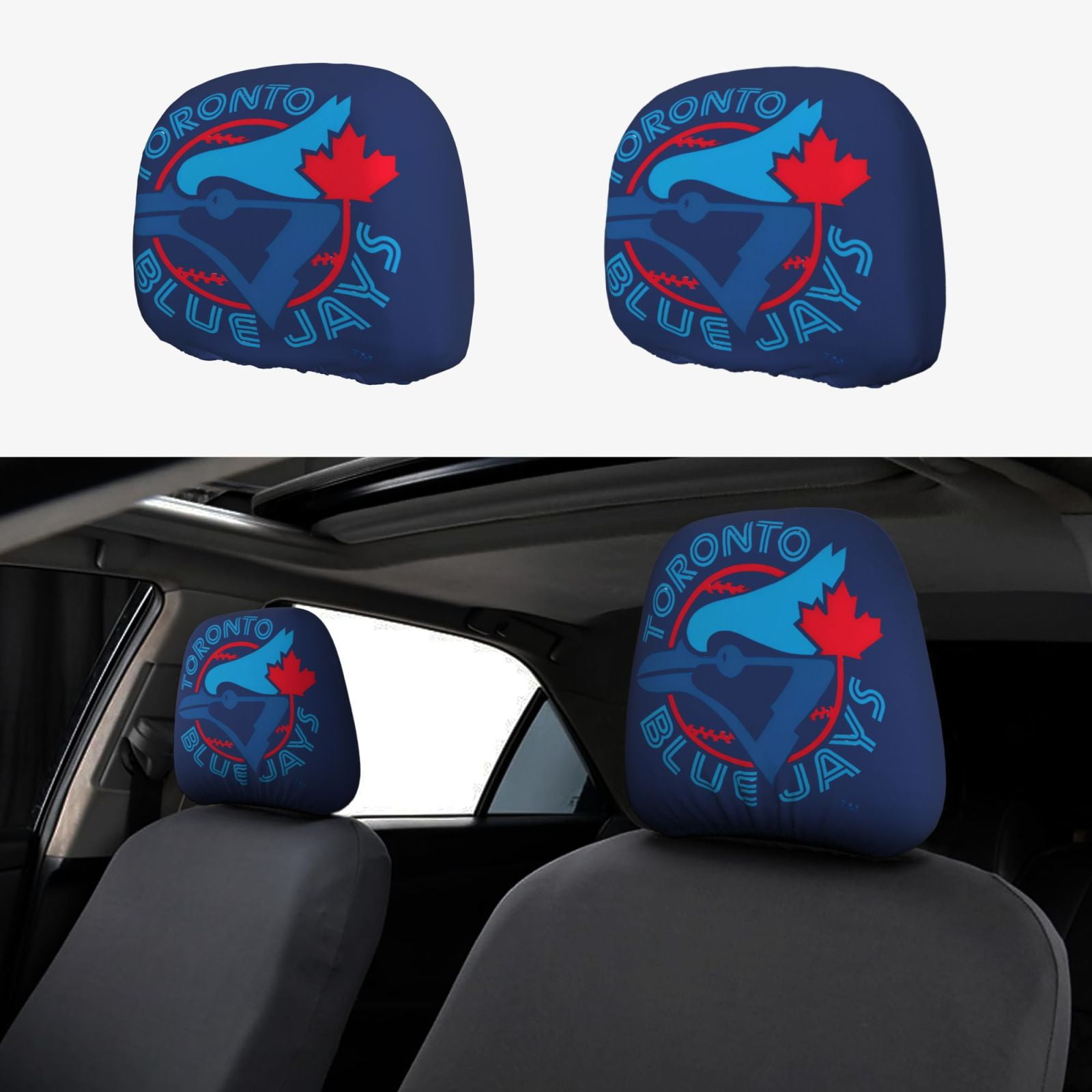 T_Blue Jays 2025 2-Pack Team Car Headrest Covers – Personalized ...