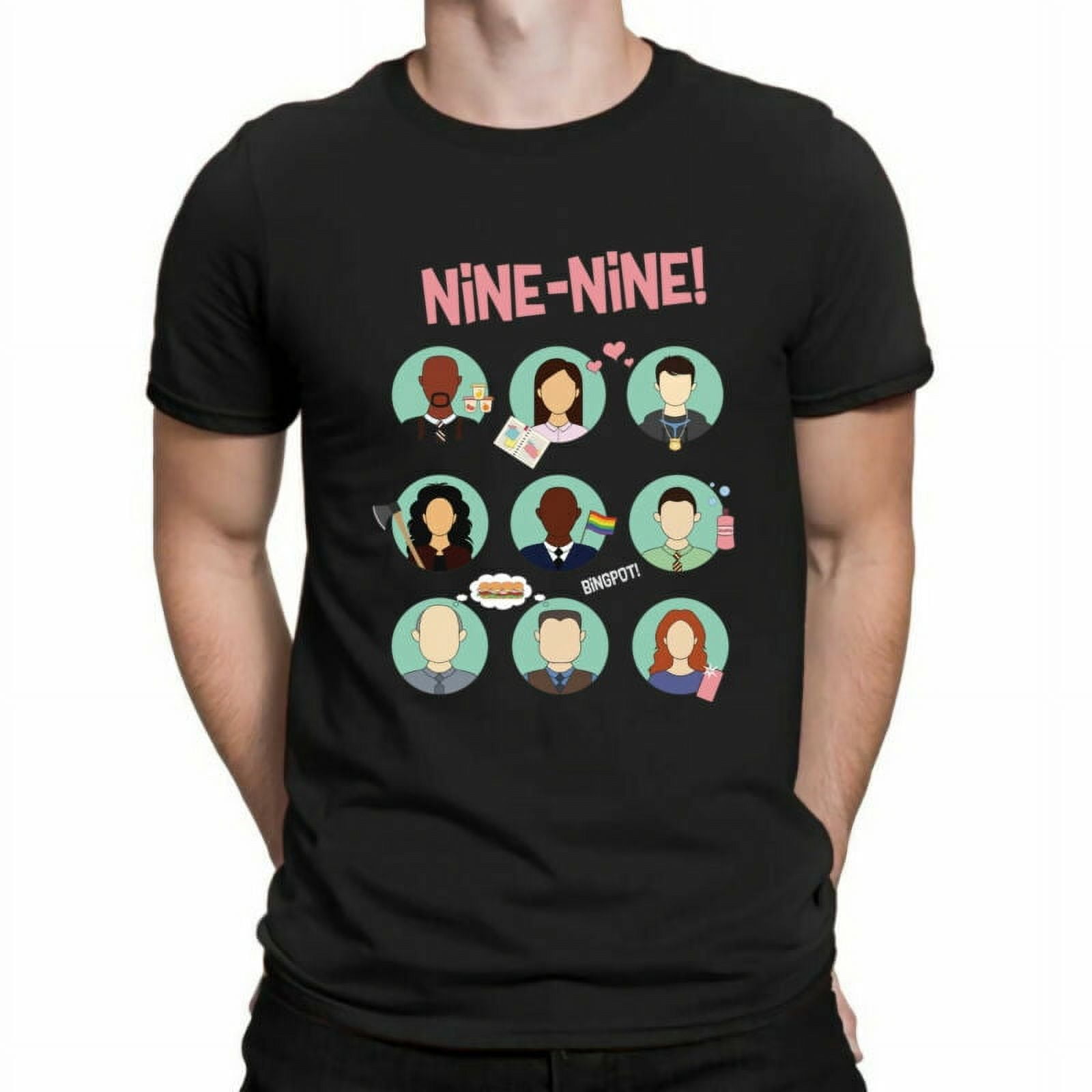 T Brooklyn Nine Comedy Squad Shirt New Nine Men's TV Series Funny Tee Artwork - Walmart.com