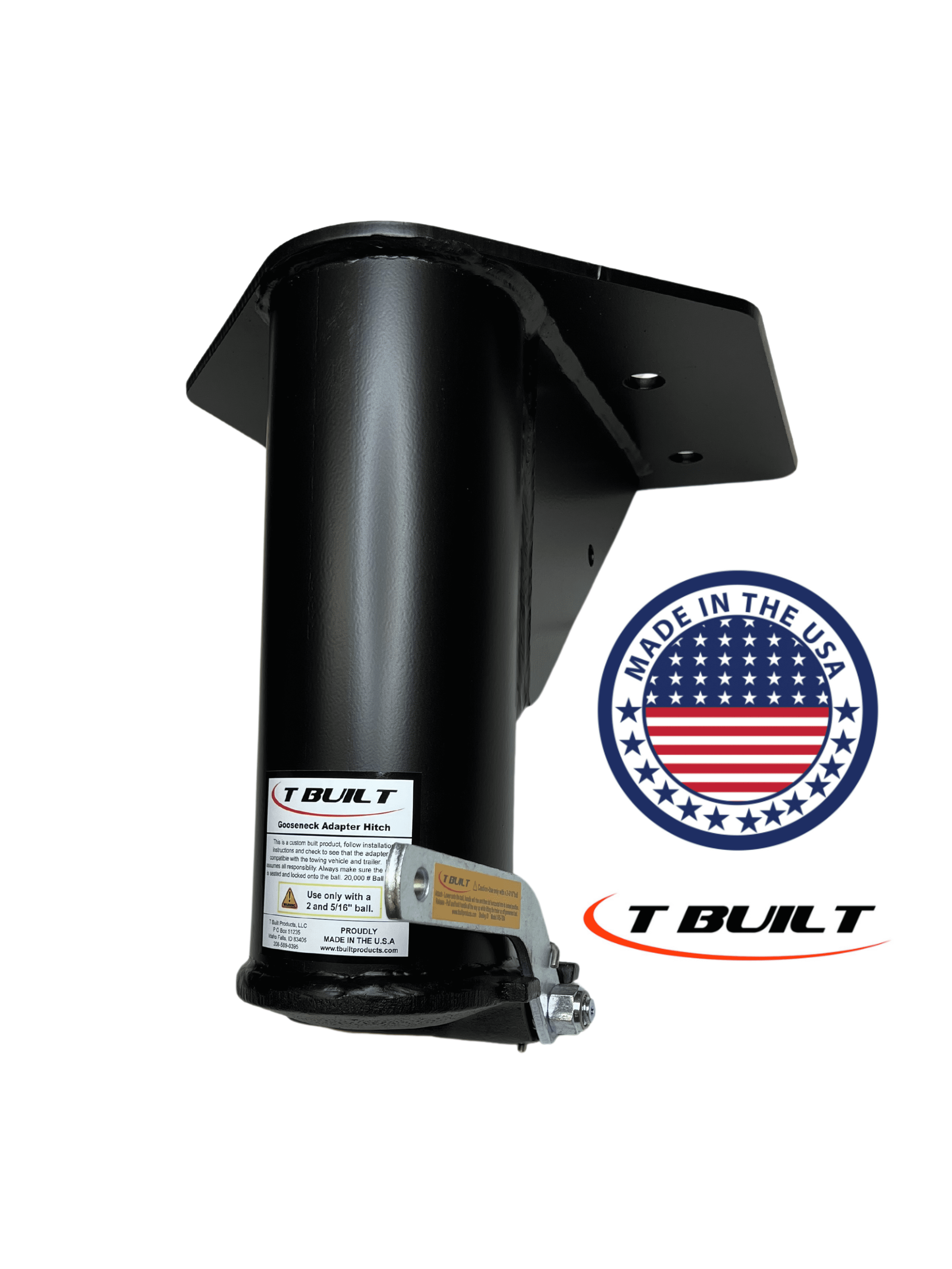 T Built 12" Fifth Wheel to Gooseneck Adapter Hitch with 7 3/4" Forward ...