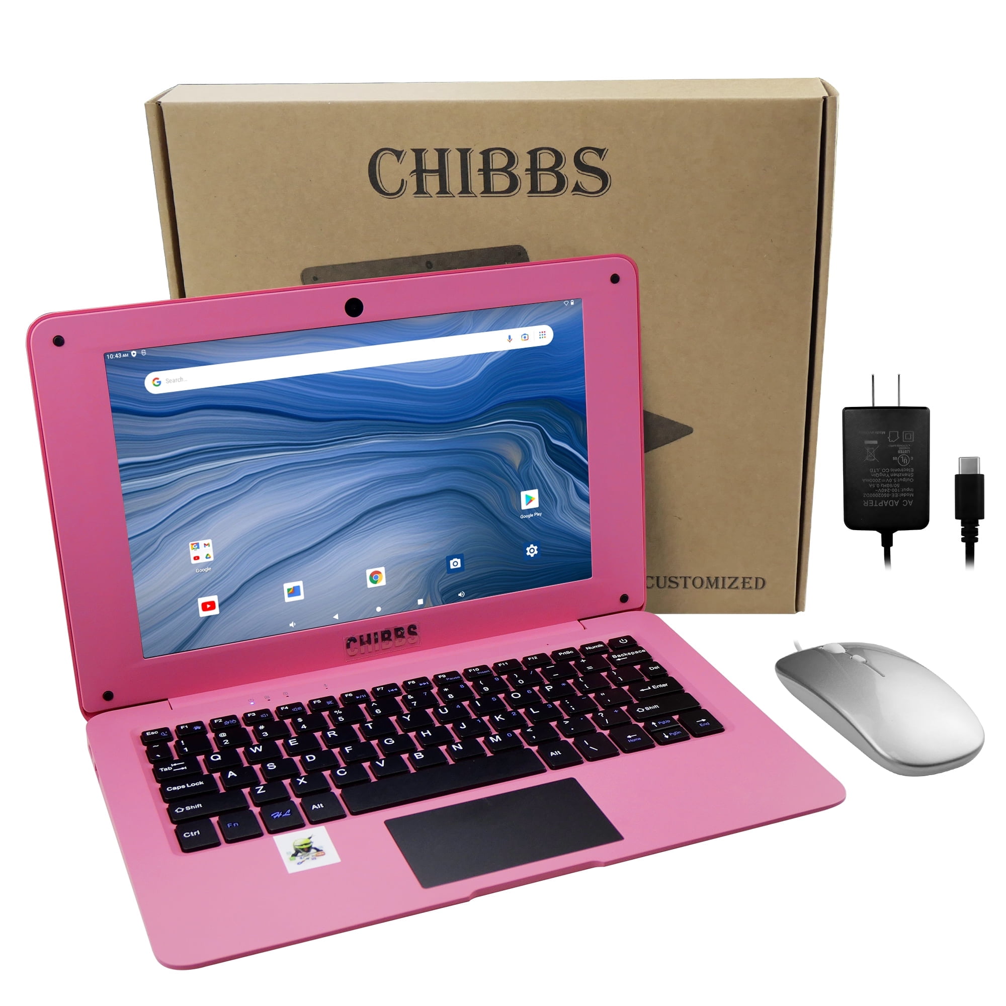 "T&C 10.1"" Kids' Laptop, Linux-Android 12.0, 2GB+64GB, Wi-Fi, Pink ...