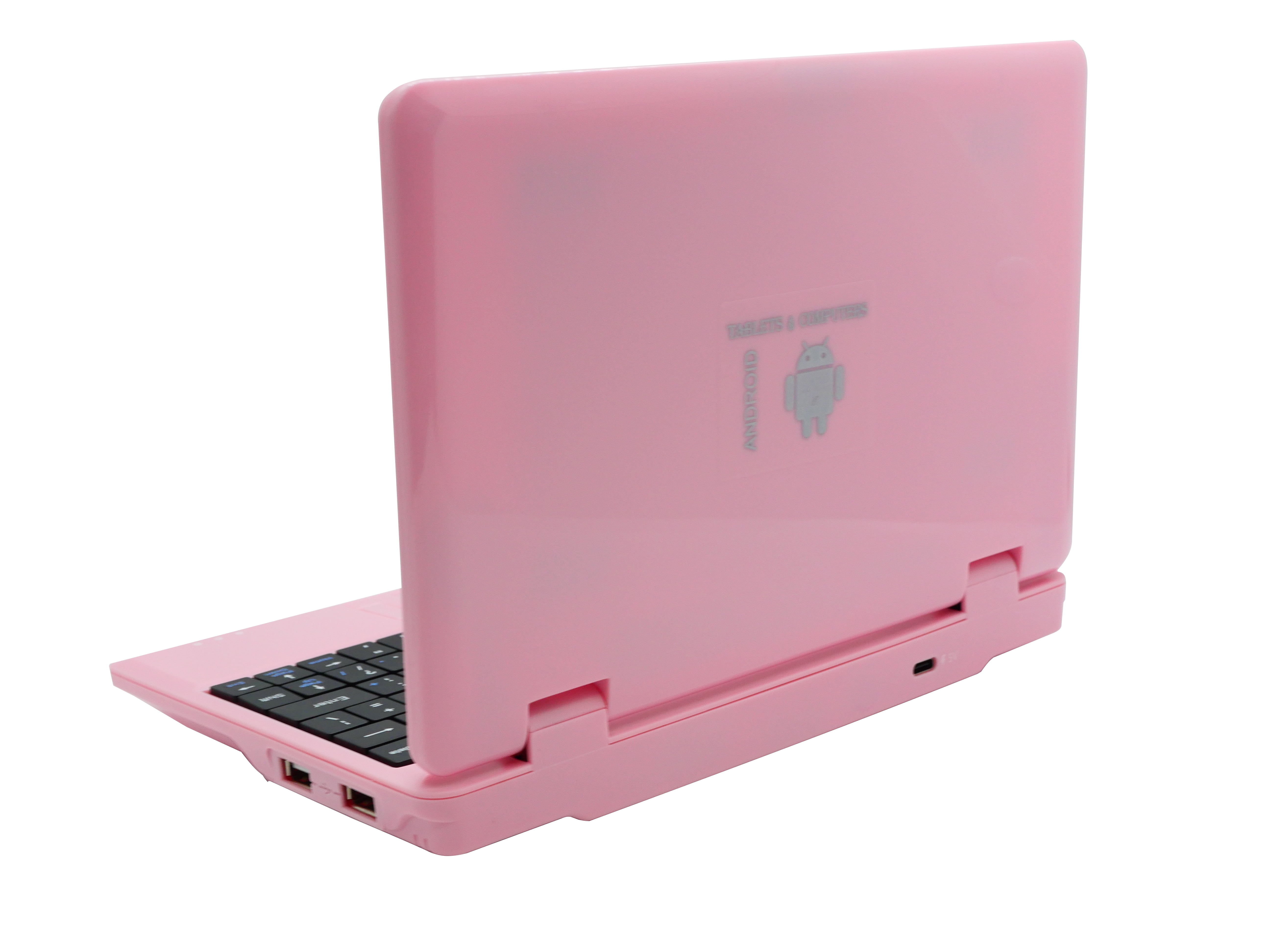 "T&C 7"" Portable Children's Pink Laptop Computer, Linux-Android 12 ...