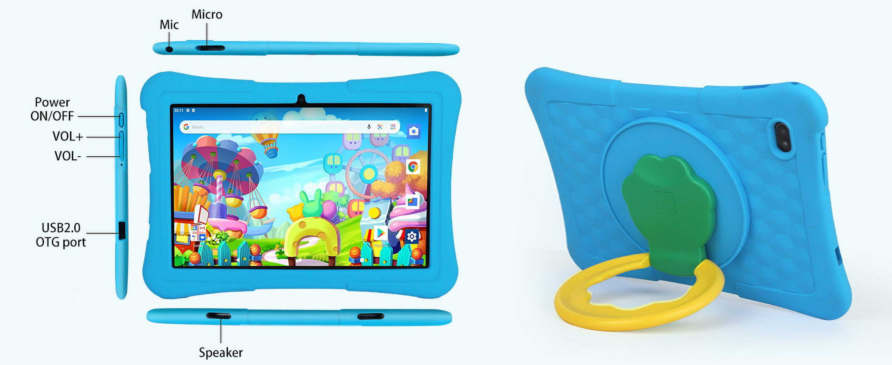 T&C Portable Kids Touch Screen Tablet PC, 10.1" -inch IPS Screen ...