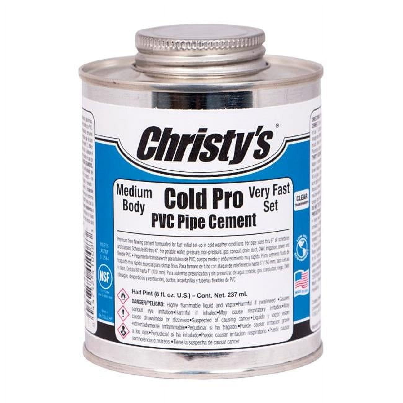 T Christy 8 oz Cold Pro PVC Cement - Clear - Walmart.com