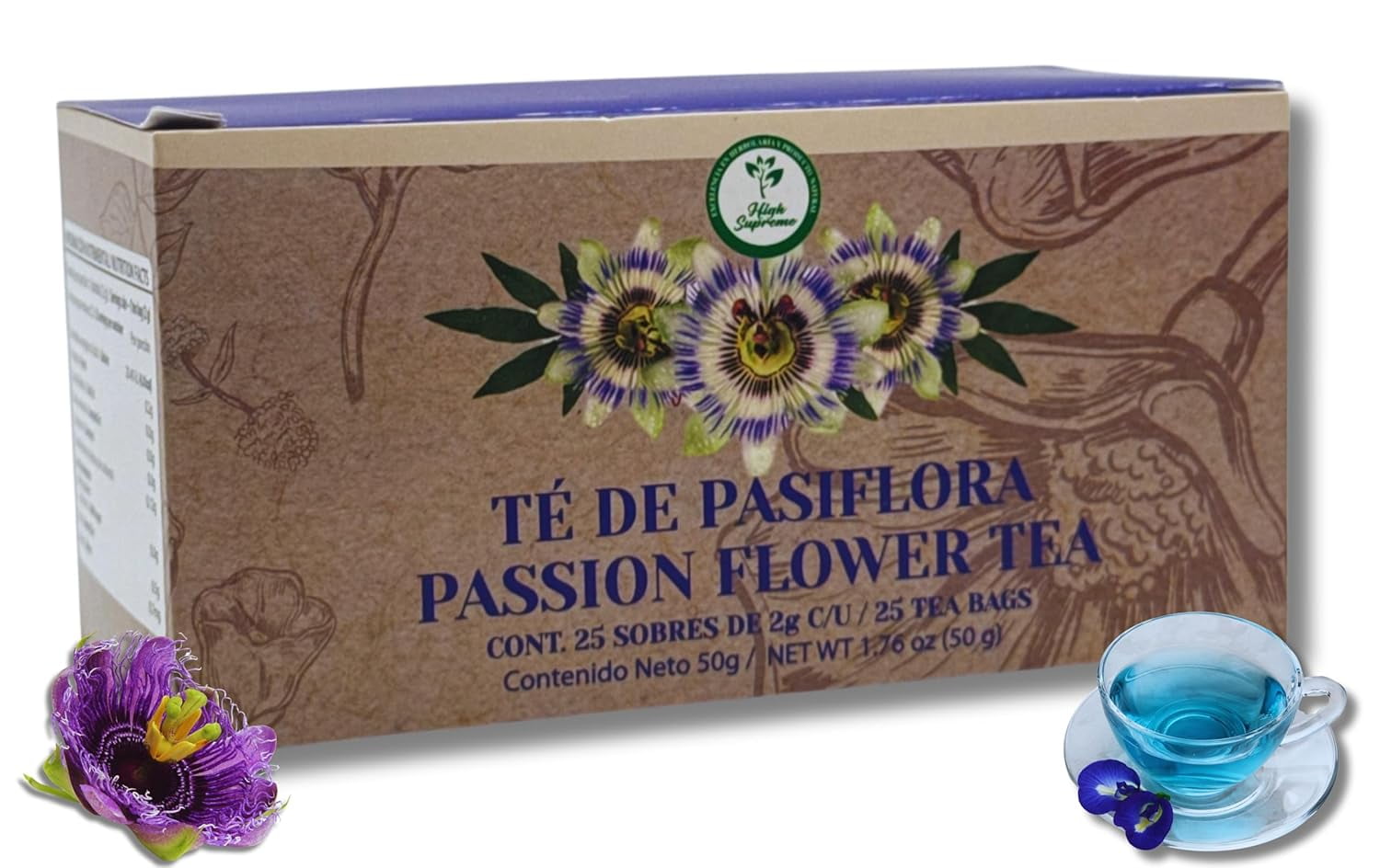 Té De Pasiflora (Passion Flower Tea) – 100% Natural, Vegan | 25 Tea ...