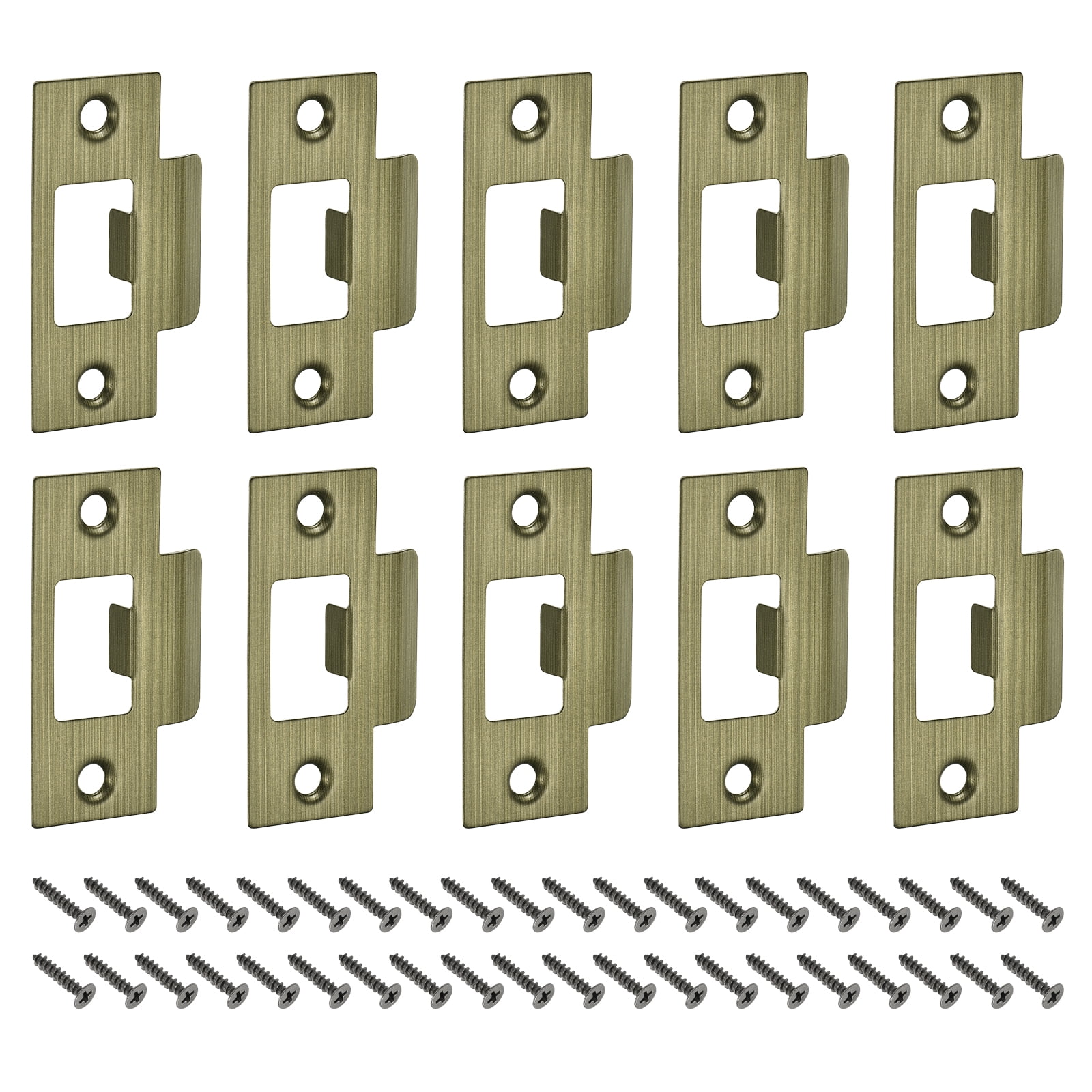 T Door Strike Plate, 10Pack 70mm x 40mm 201 Stainless Steel Latch ...