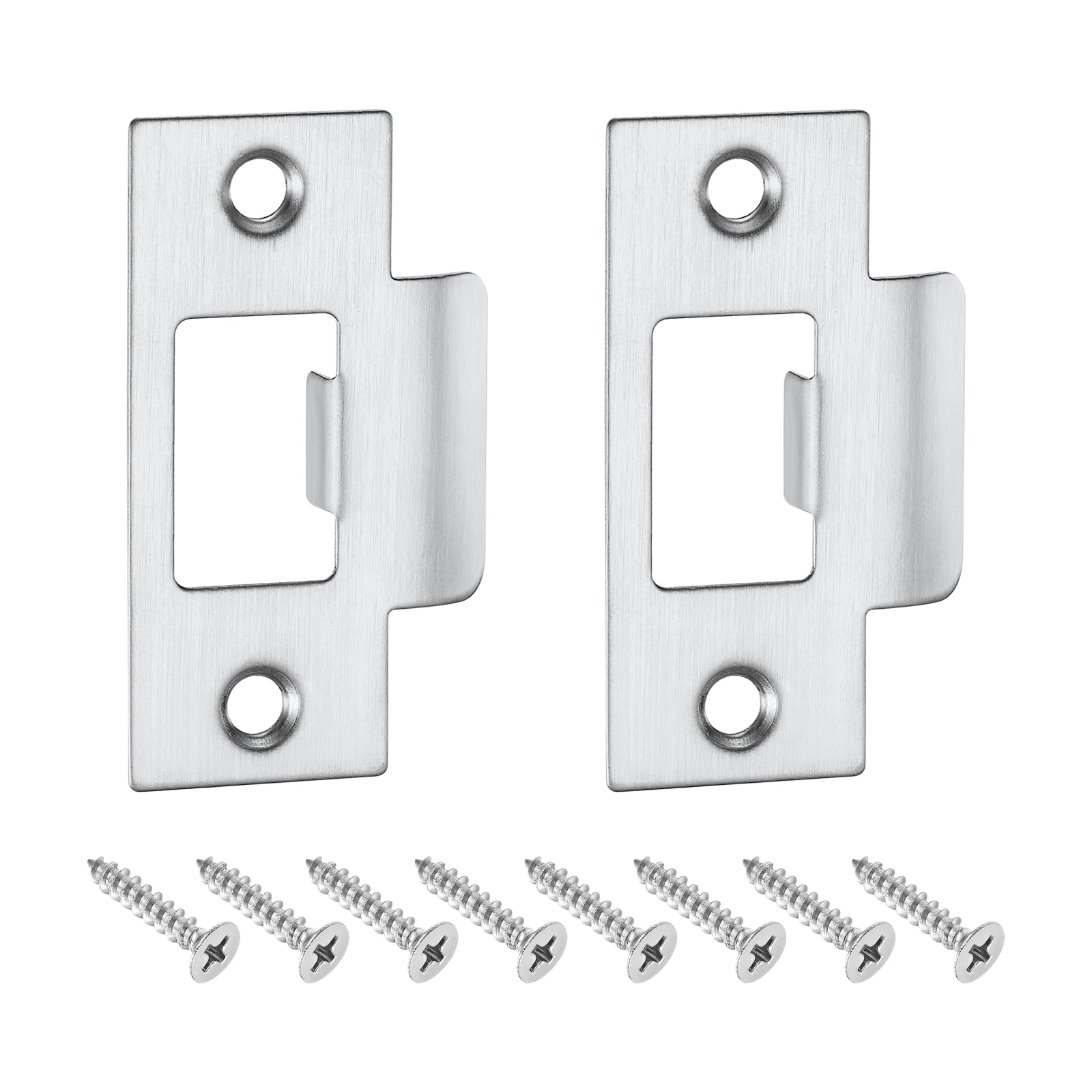T Door Strike Plate, 2Pack 70mm x 40mm 201 Stainless Steel Latch ...