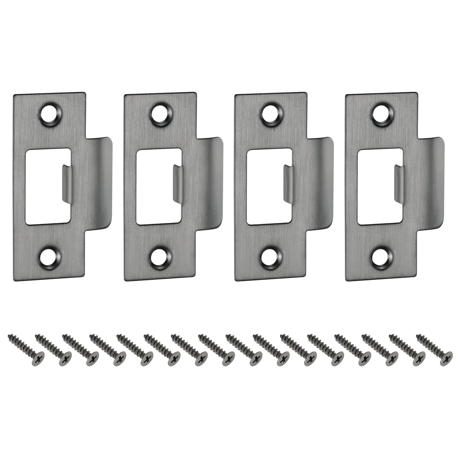 T Door Strike Plate, 4Pack 70mm x 40mm 201 Stainless Steel Latch ...