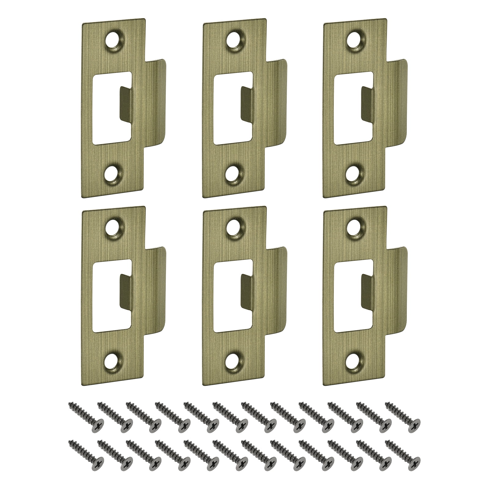 T Door Strike Plate, 6Pack 70mm x 40mm 201 Stainless Steel Latch ...
