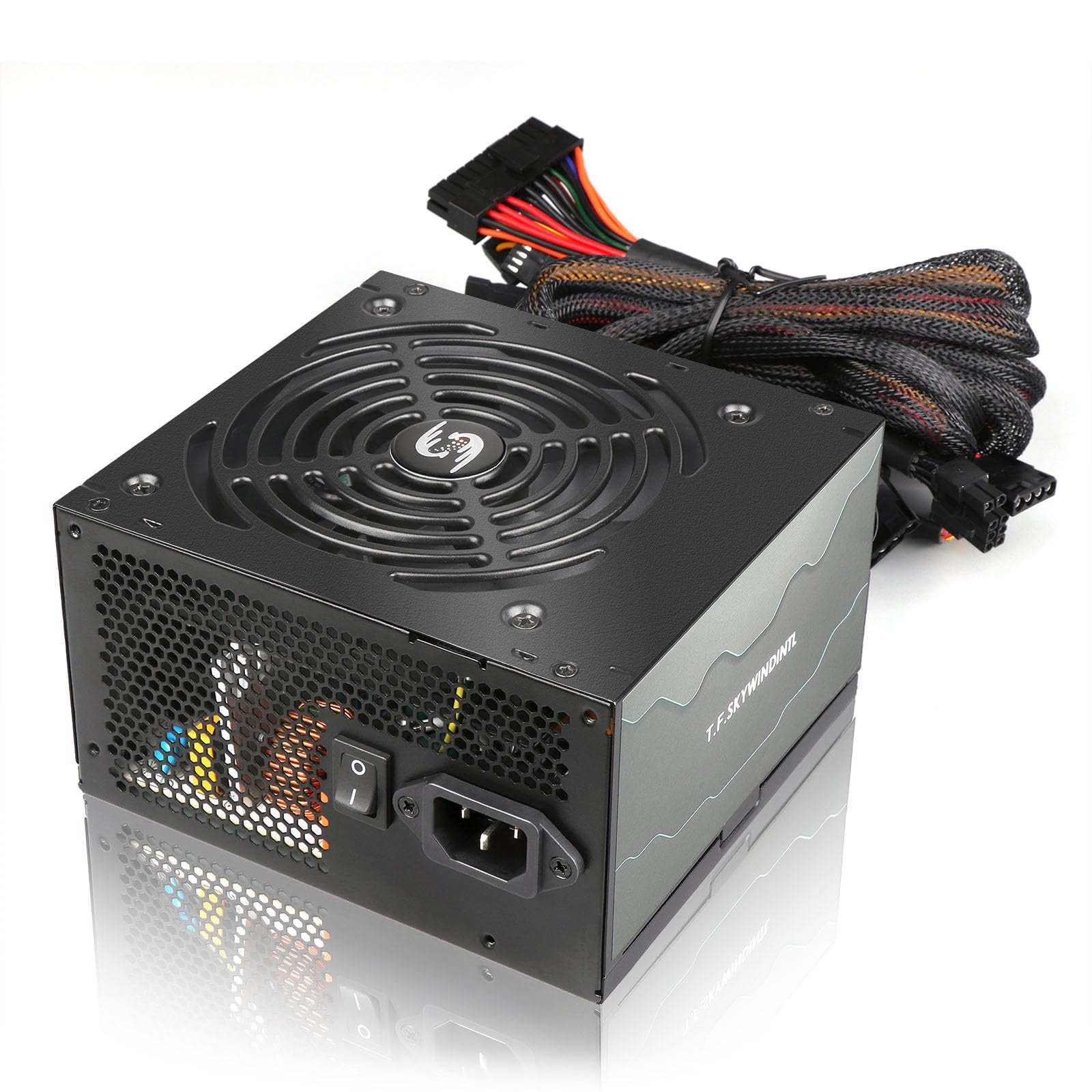 T.F.SKYWINDINTL QW650 650W Power Supply Gold Low-Noise Standard ATX PSU ...