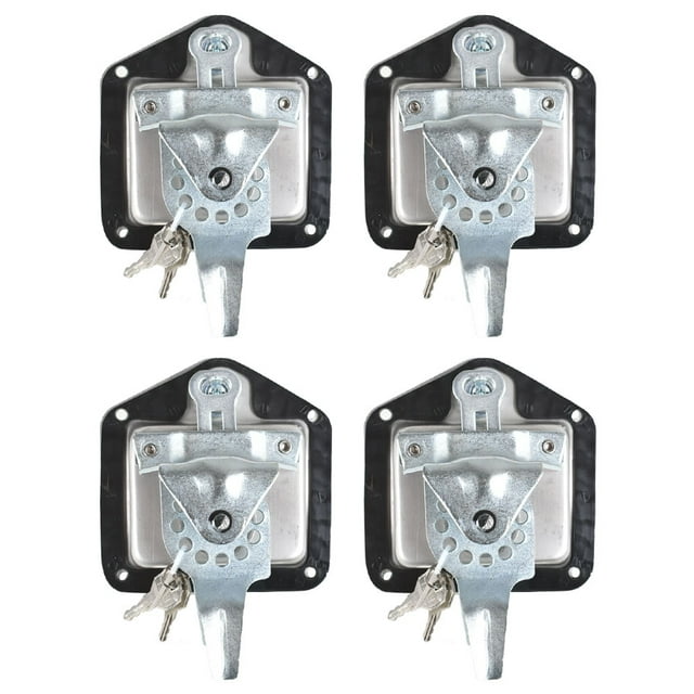 T-Fold Handle Stainless Steel Lock, Toolbox Door Latches w/ Gasket ...