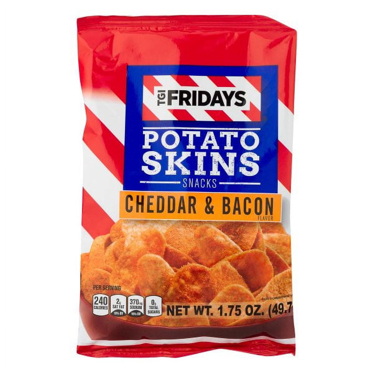 T.G.I. FRIDAY'S Potato Skins Snack Chips, Cheddar & Bacon Flavor, Net ...