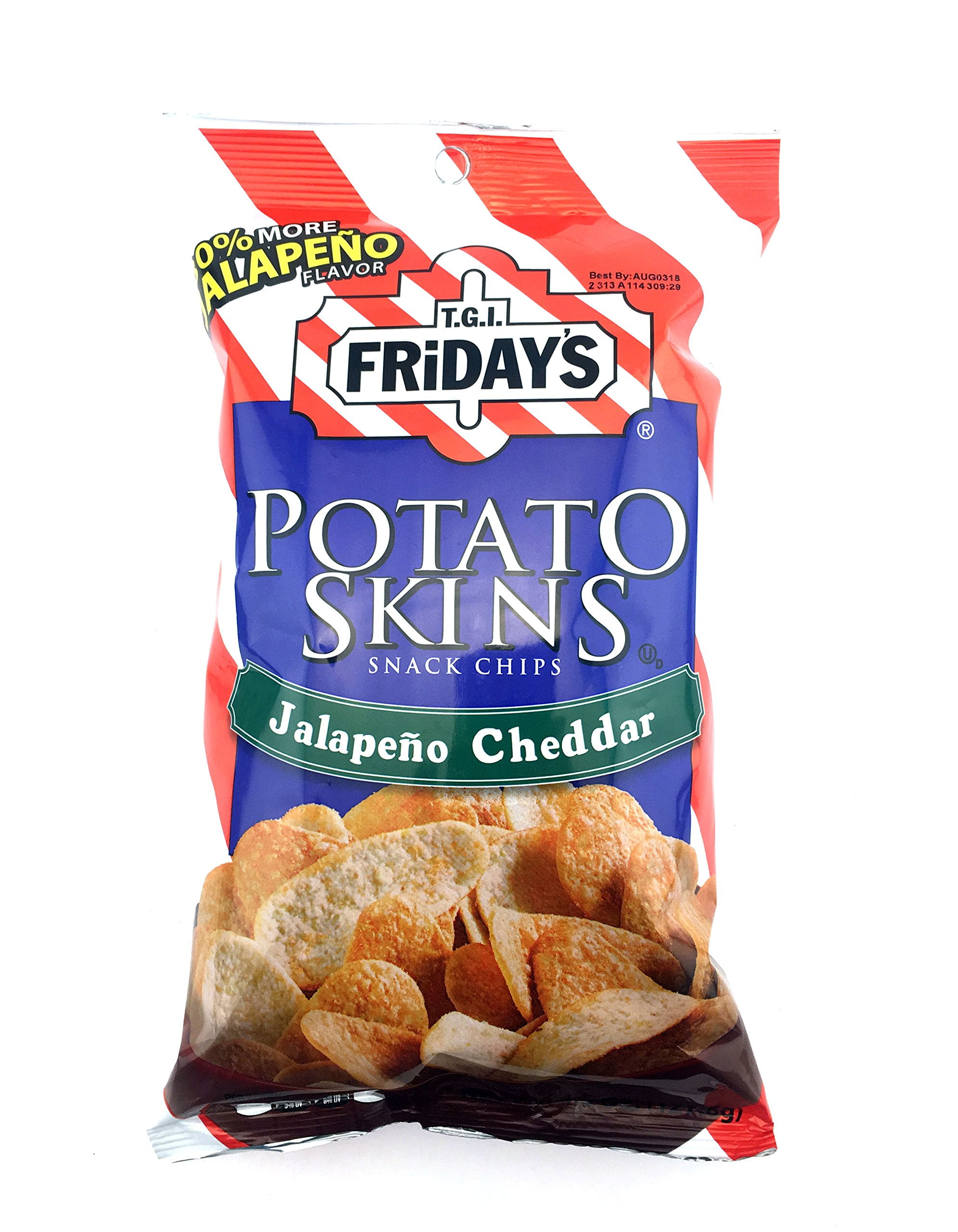 T.G.I. Friday Potato Skins DHF10 Snack Chips, Jalapeno Cheddar, 4.5 ...