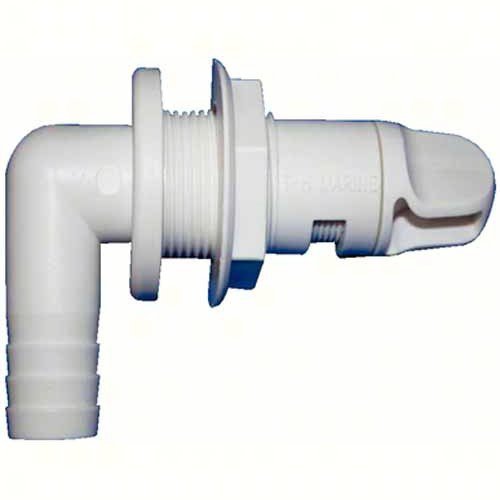 T-H Marine AHV-92-DP Aerator Spray Head, 90 Degree Fixed Flange - White ...