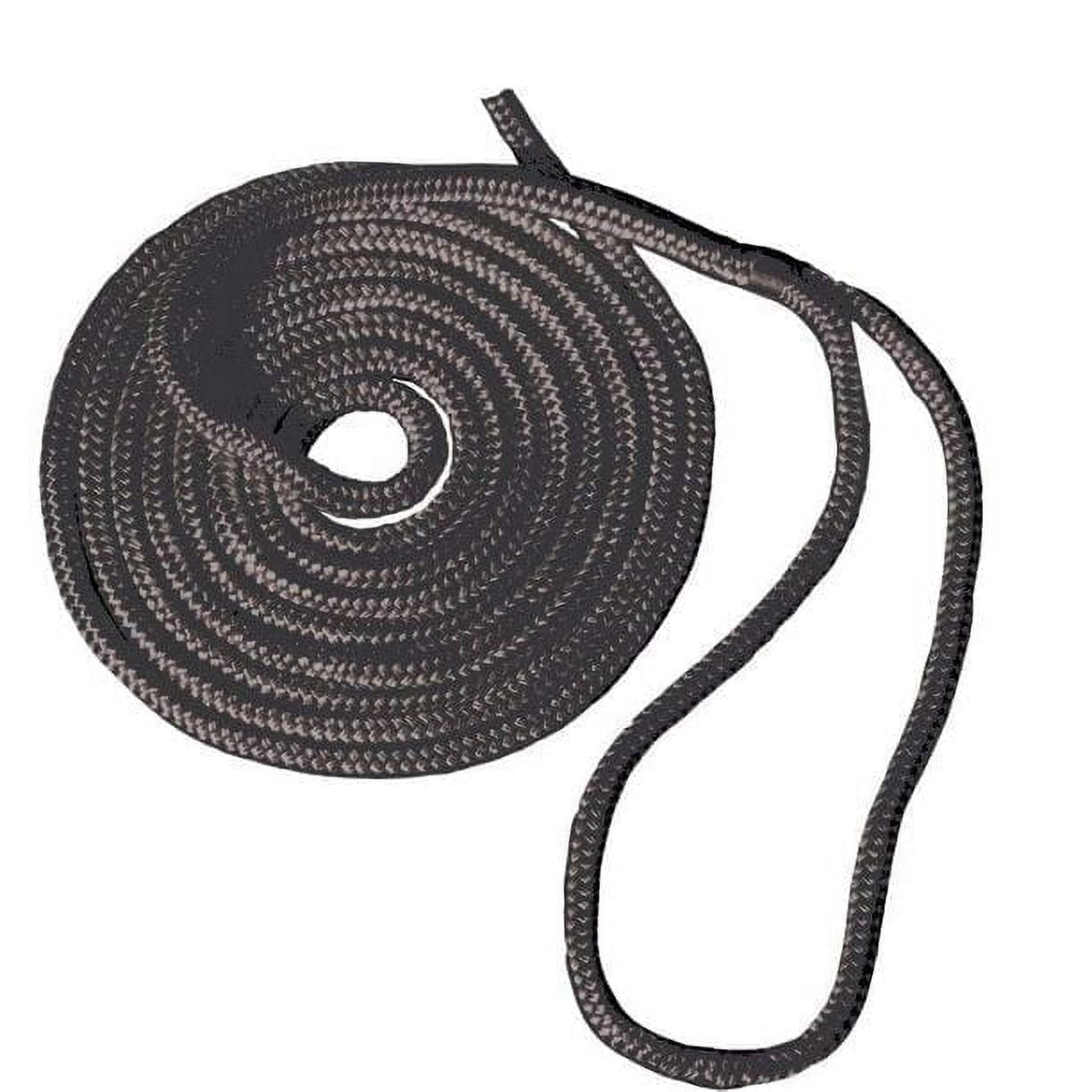 T-H Marine Double Braid Dock Line 1/2" X 25' Double Braid Black ...