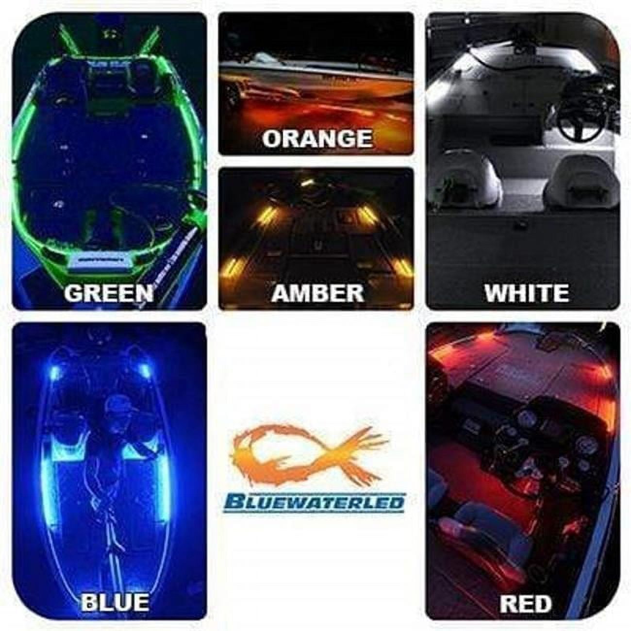 T-H Marine Supplies LEDBW-115-B-DP 12 in. 18 LED Light Strip, Blue ...