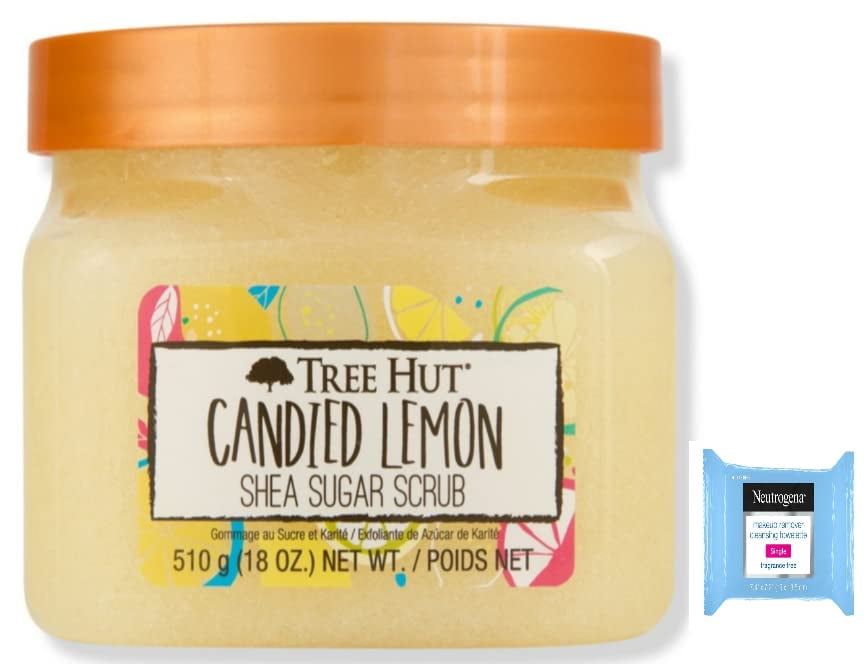 T H Tree Hut Shea Sugar Body Scrub Candied Lemon,18oz, With Single ...