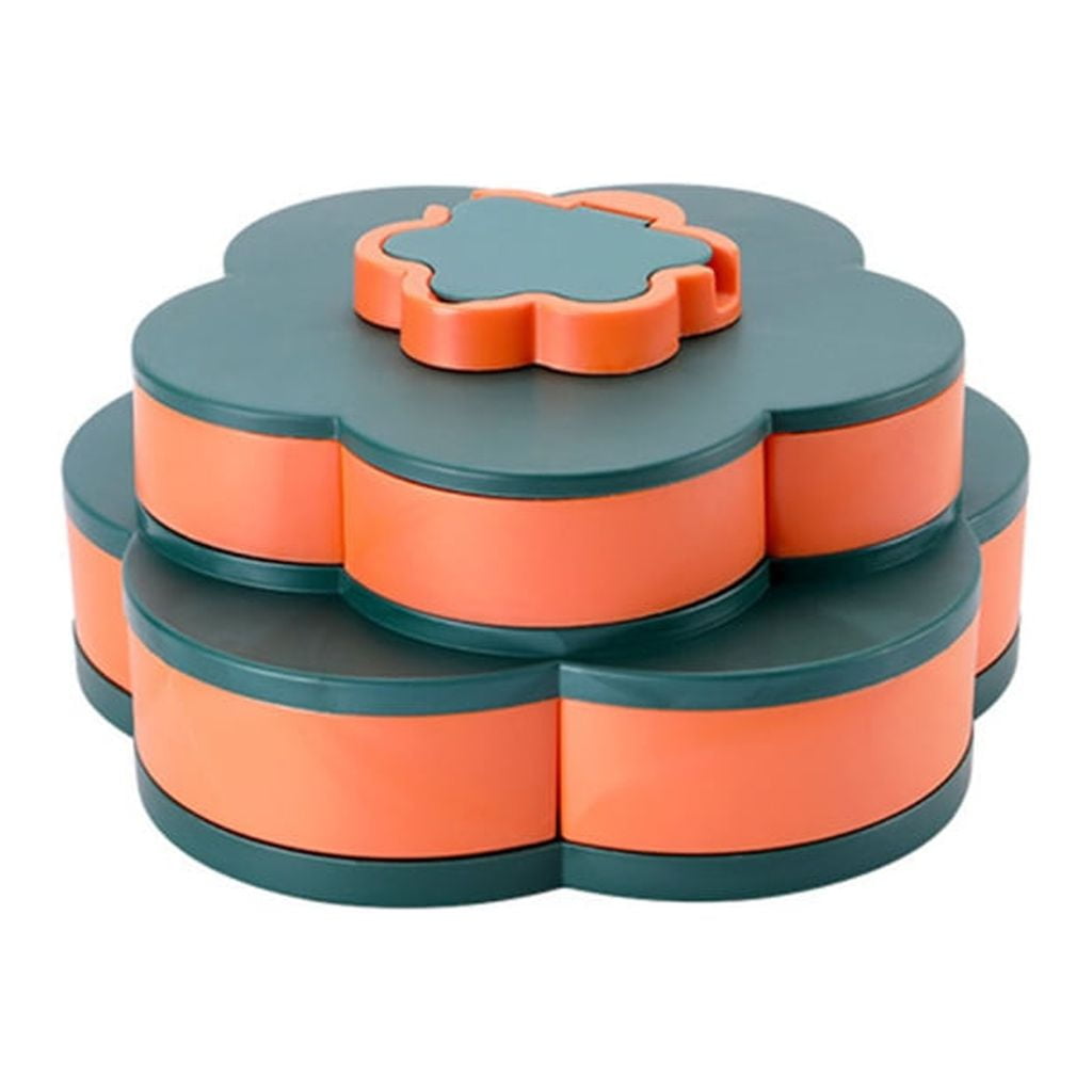 T-HOTLYST 1/2/3 Tier Rotatable Dried Fruit Storage Box with Lid ...