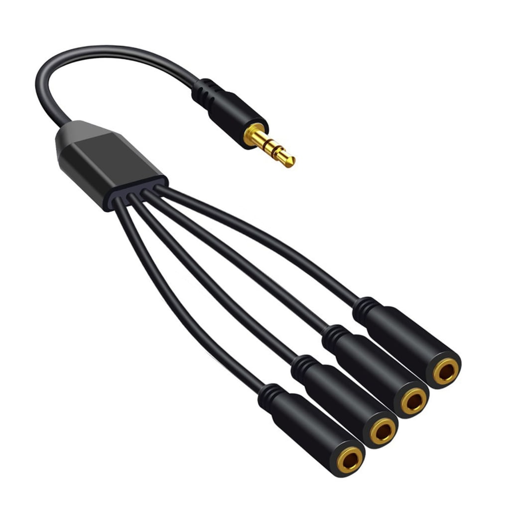 T-HOTLYST 1 in 3/4/5/6 Out 3.5mm AUX Cord Male to Female Stereo AUX ...