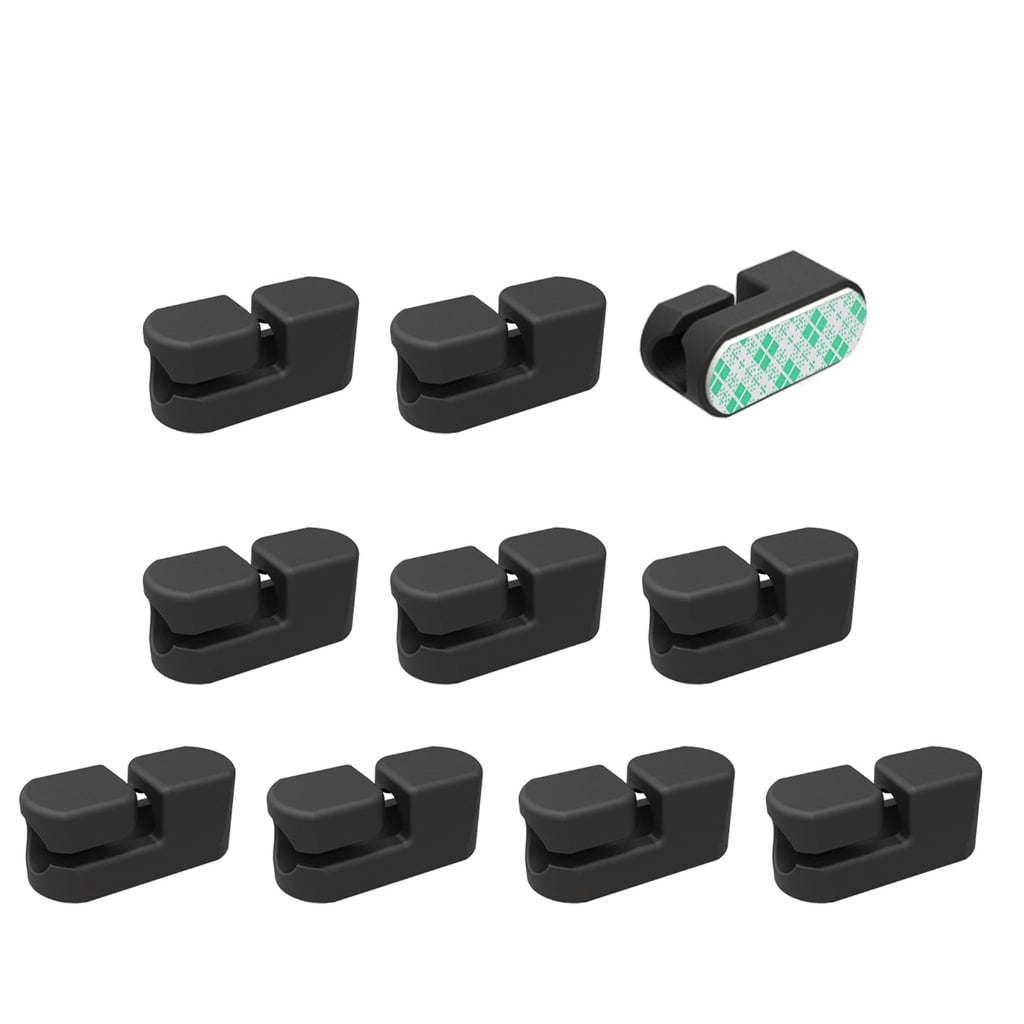 T-HOTLYST 10Pcs Cable Clip Organizers Desktop Cable Management Base ...