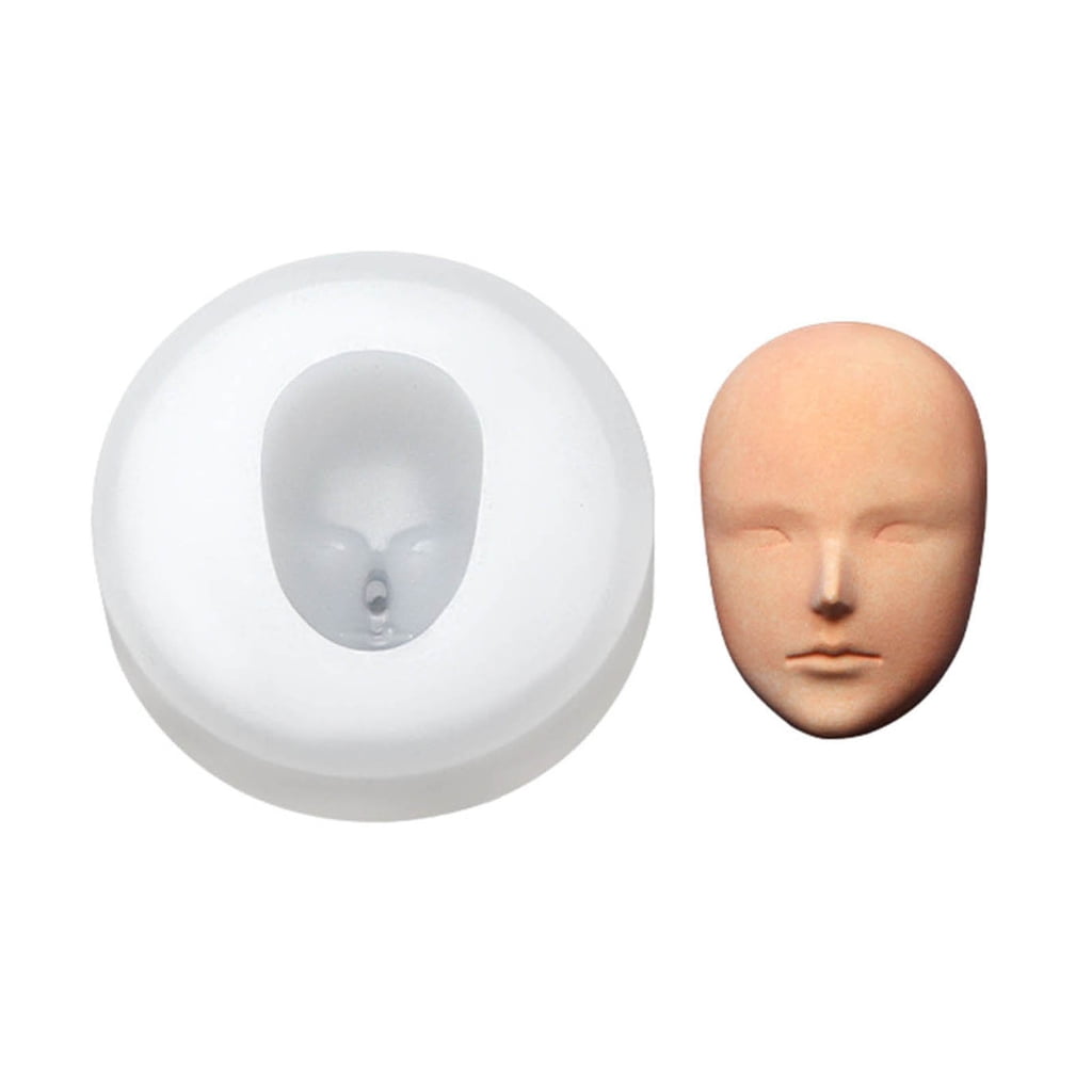 T-HOTLYST 3D Dolls Head Baby Face Mold Silicone Cake Mold Model ...