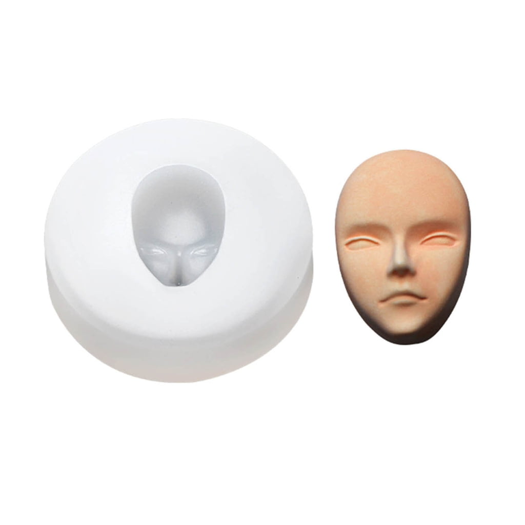 T-HOTLYST 3D Dolls Head Baby Face Mold Silicone Cake Mold Model ...