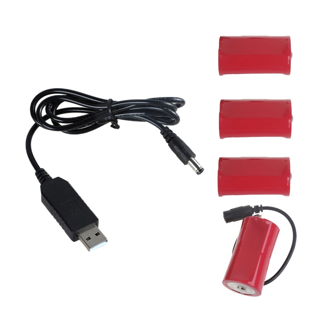 T-HOTLYST 6V Battery Alternative USB 5V2A to 4x1.5V LR20 D Battery ...
