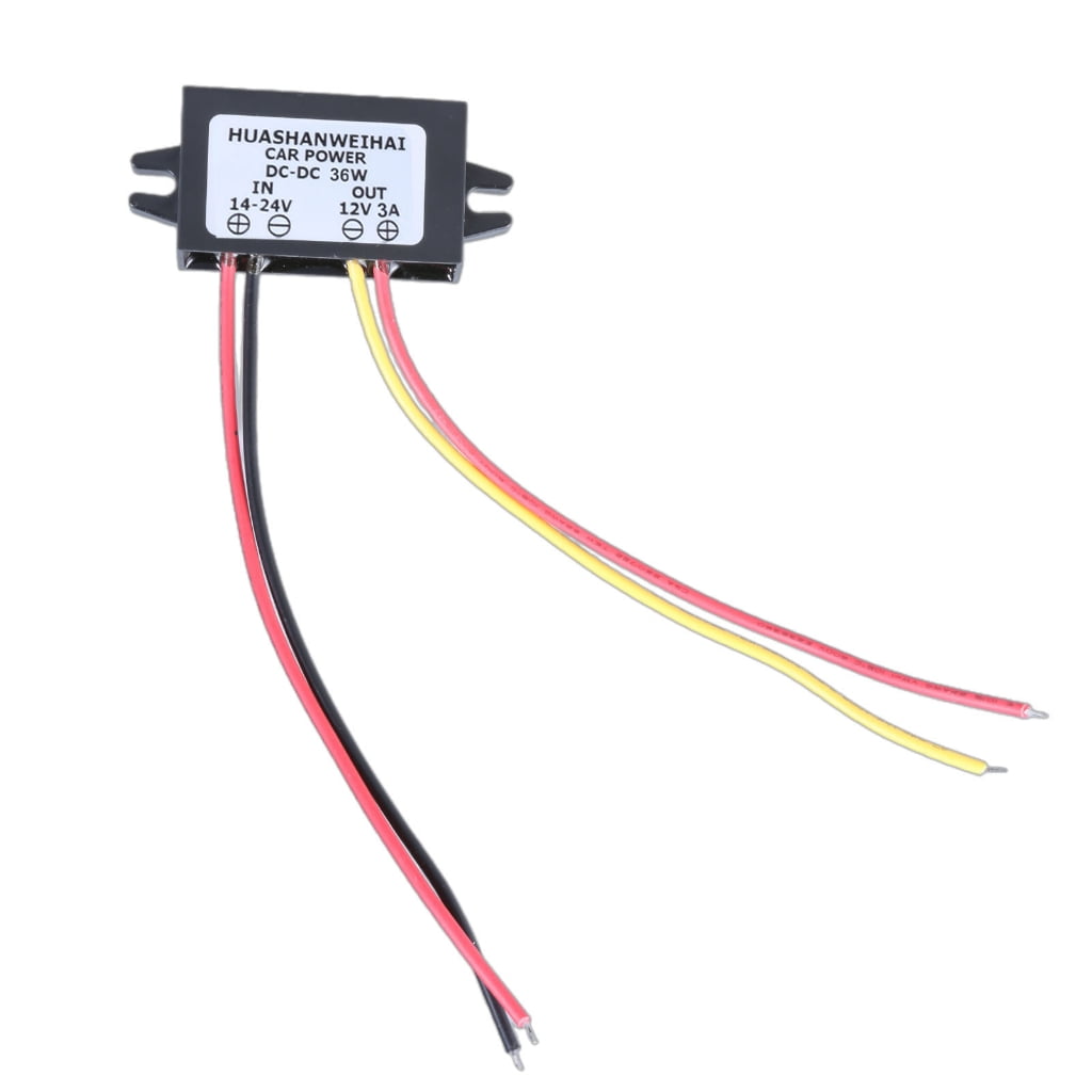 T-HOTLYST Car Power Converters DC14V-24V to 12V 3A/2A Regulator Direct ...