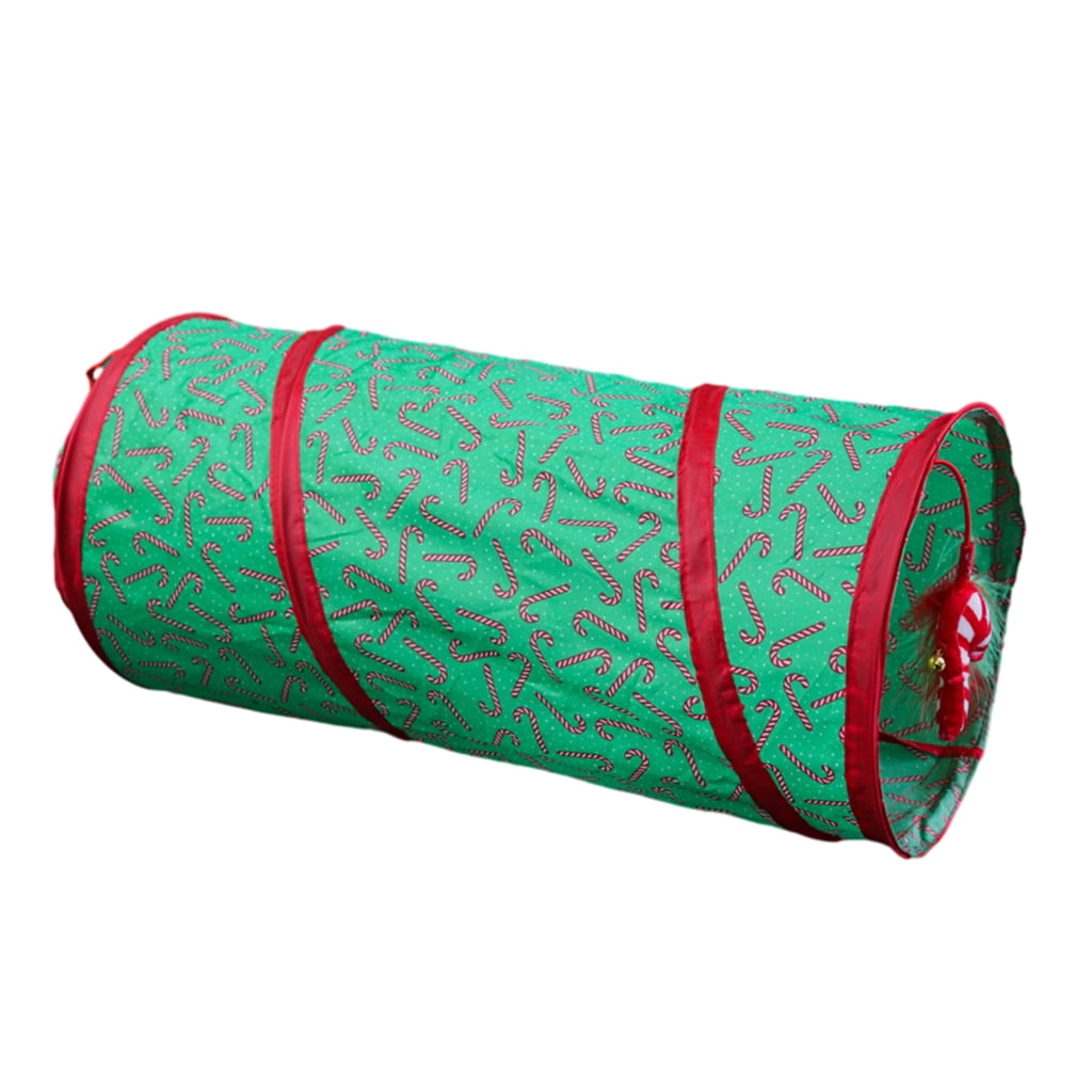 T-HOTLYST Collapsible Tunnel Tube Pet Toy Christmas Tree for Cat ...