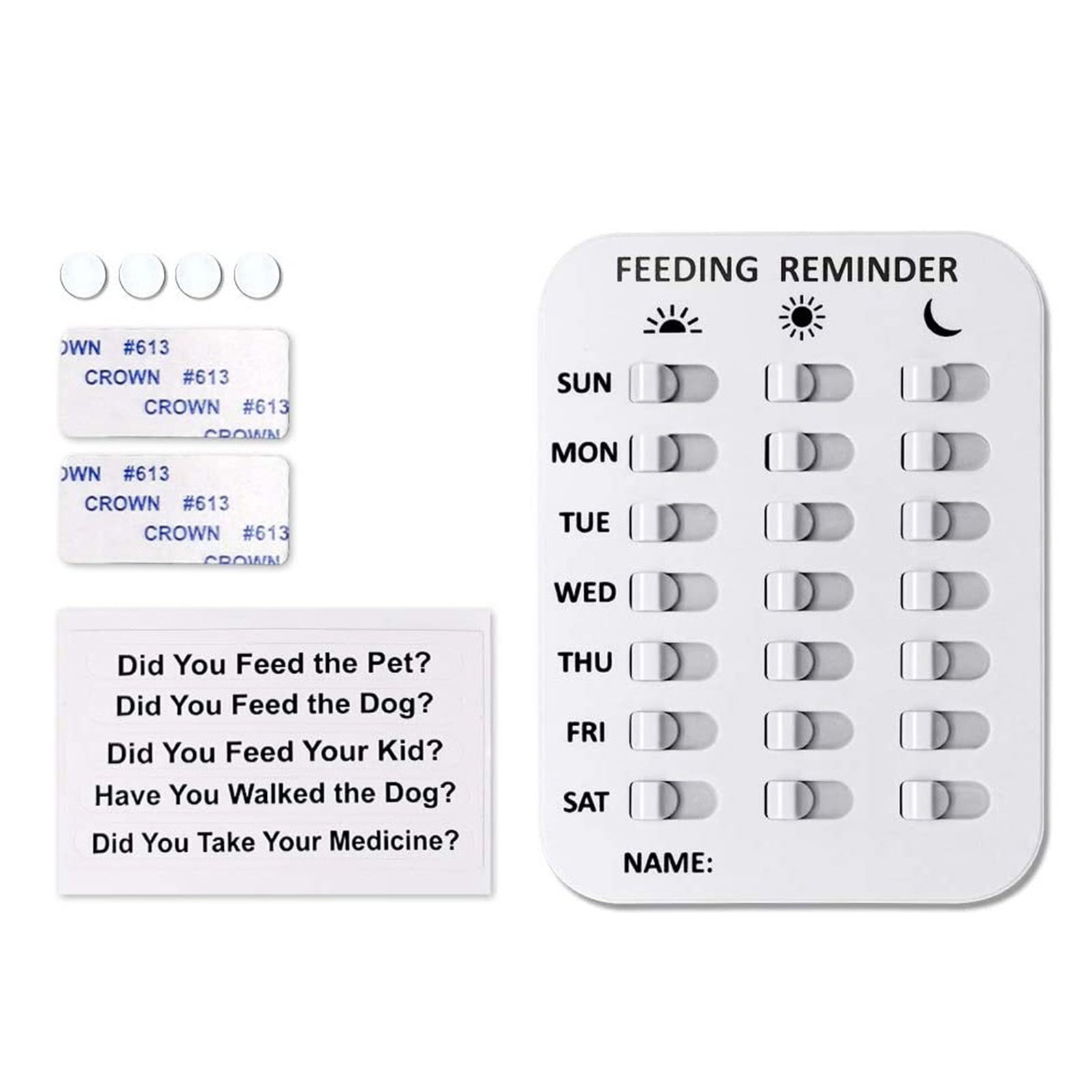 T-HOTLYST Dog Feeding Reminder Magnetic Reminder Sign Daily Indication ...