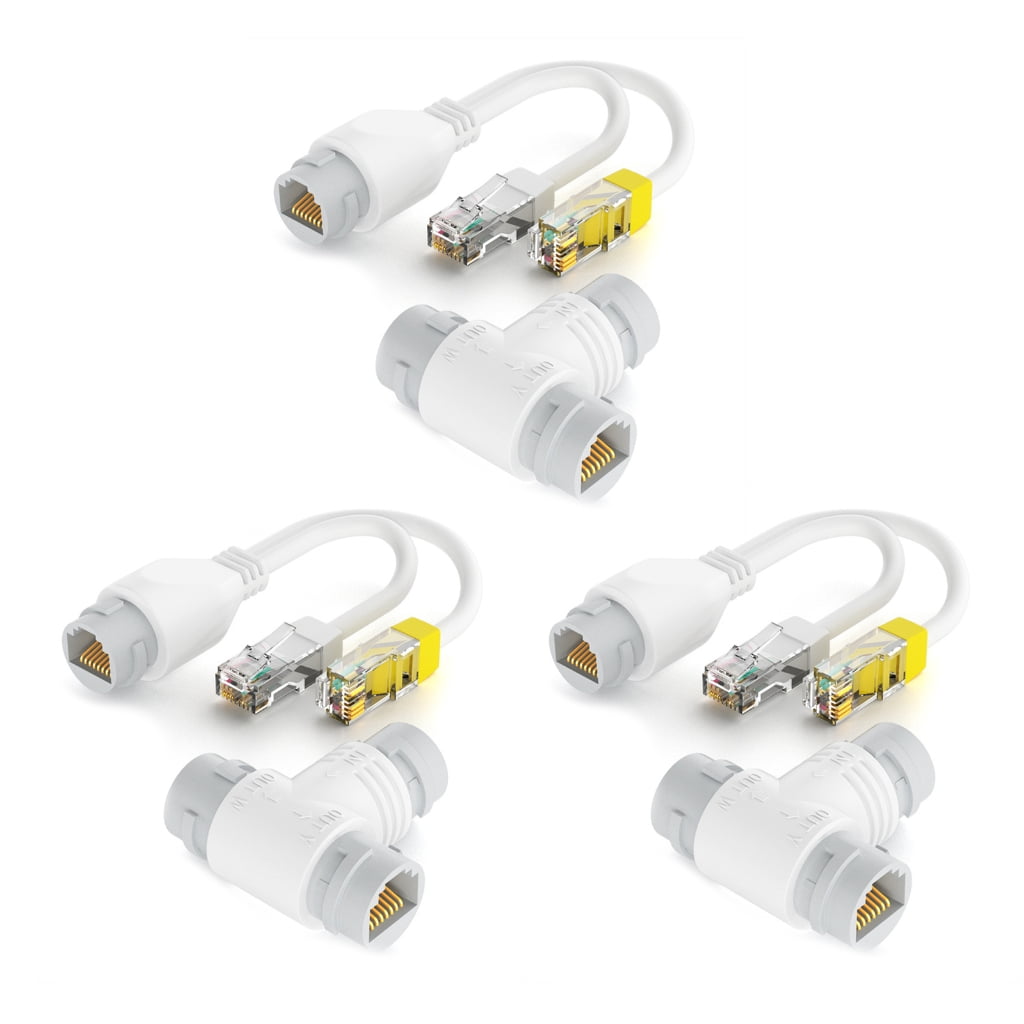 T-HOTLYST Ethernet POE Splitter for Security Cameras, 2Way Networking ...