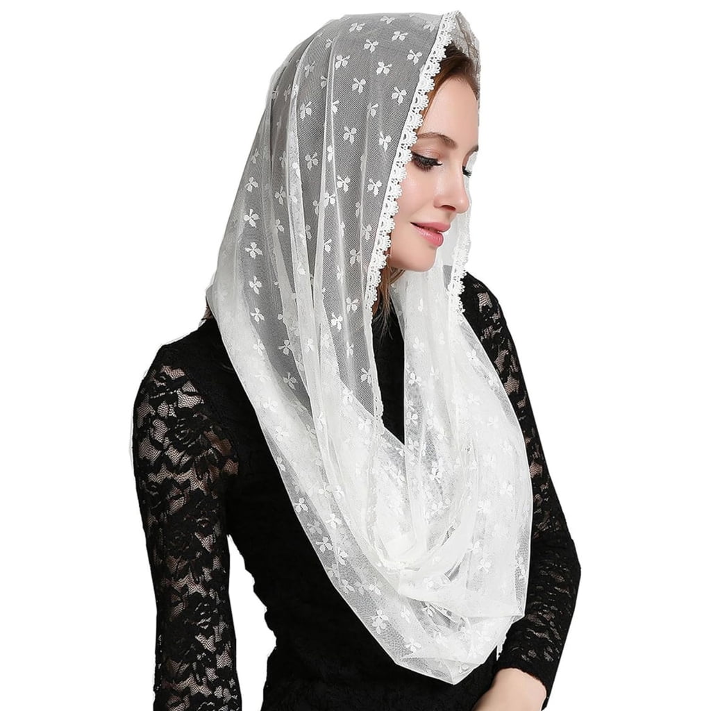 T-HOTLYST French Lace Mantilla Veils for Wedding Traditional Hijab ...