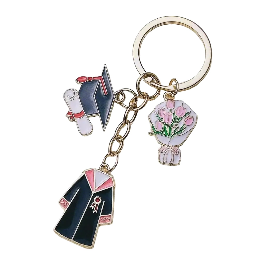 T-HOTLYST Graduation Gown Caps Keyring for Bags and Key Decoration ...