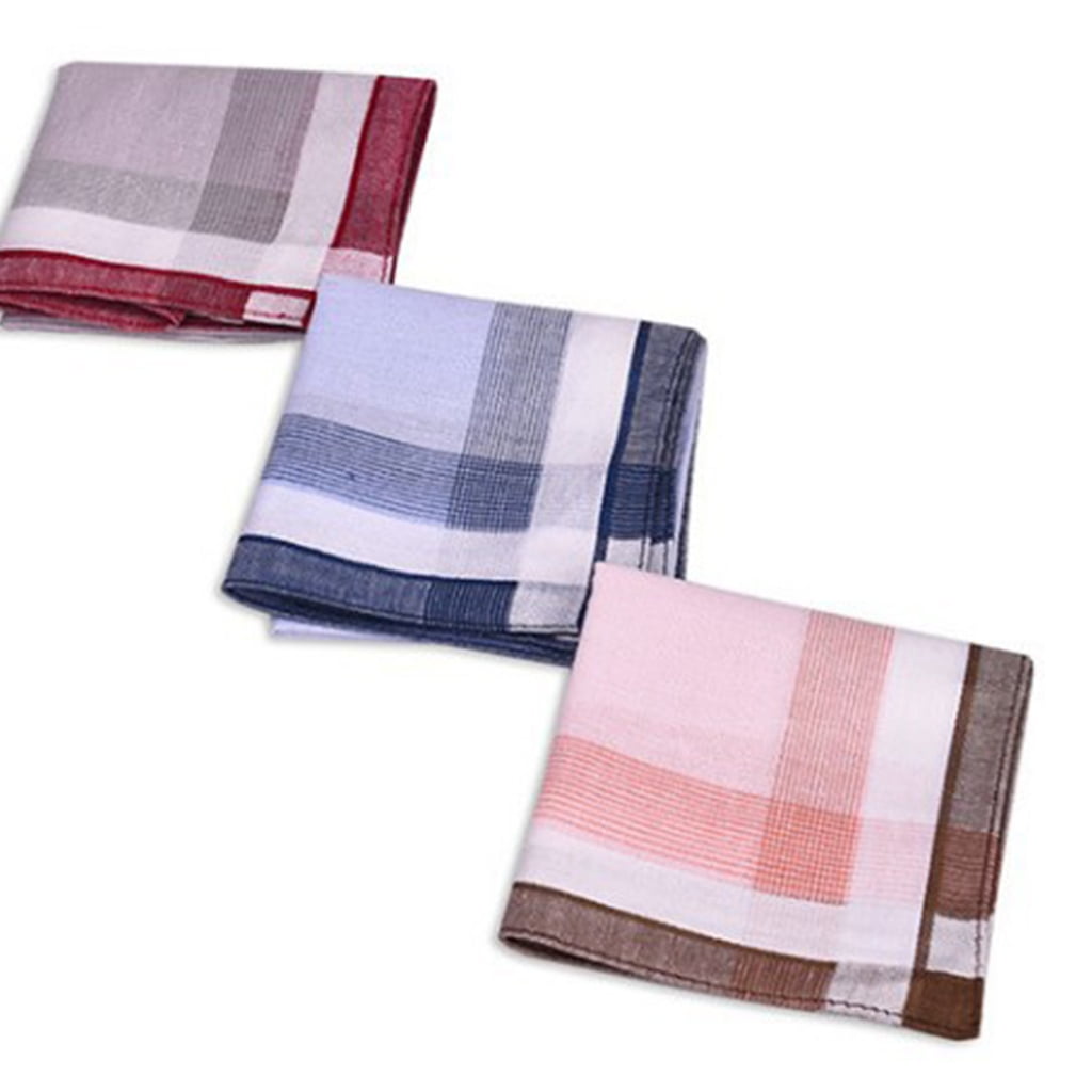 T-HOTLYST Men’s Fabric Handkerchief Set of 3 Pocket Hankie Towel Sweat ...